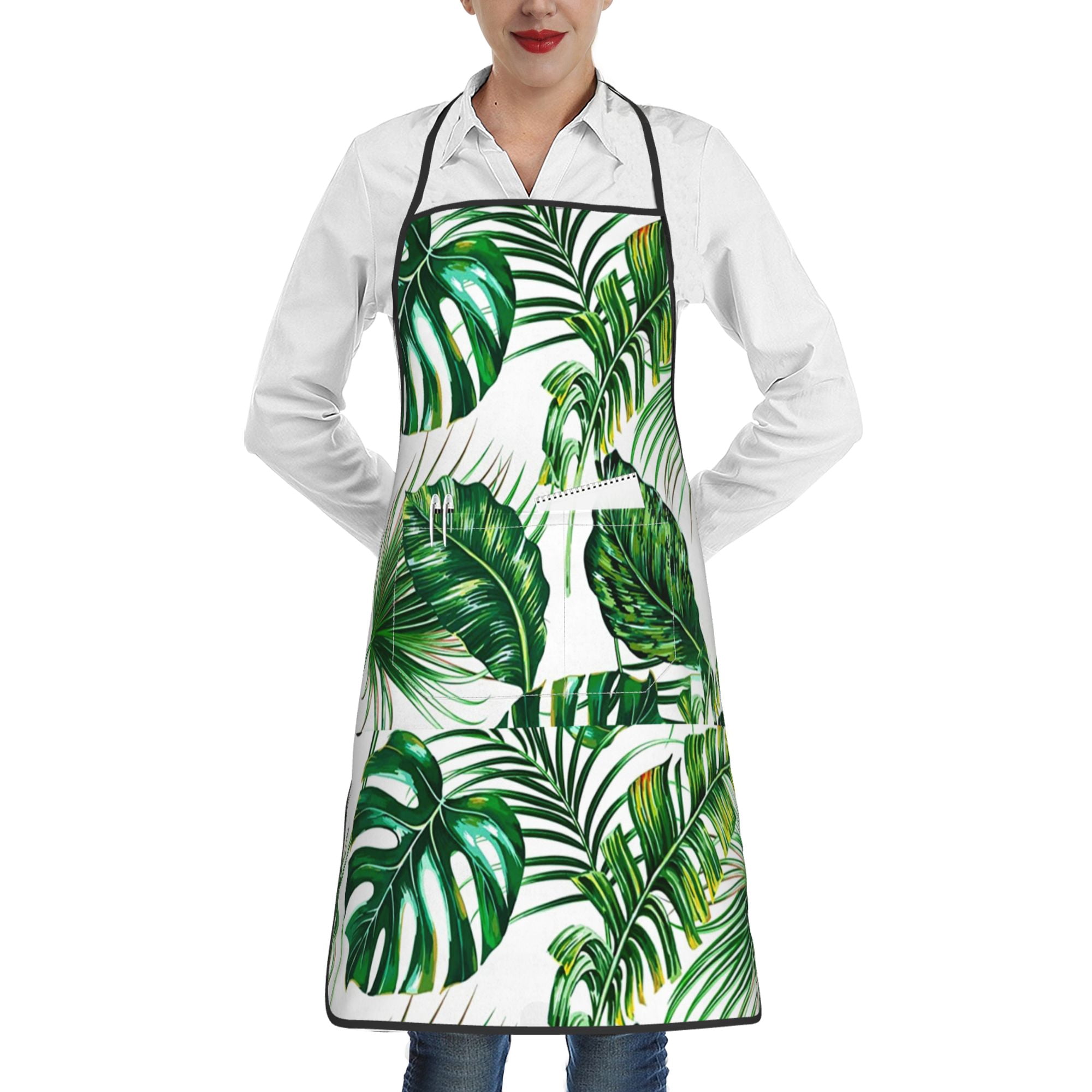 Cooking Apron Tropical Palm Leaves Monstera Jungle Leaf The Arts Tropic ...