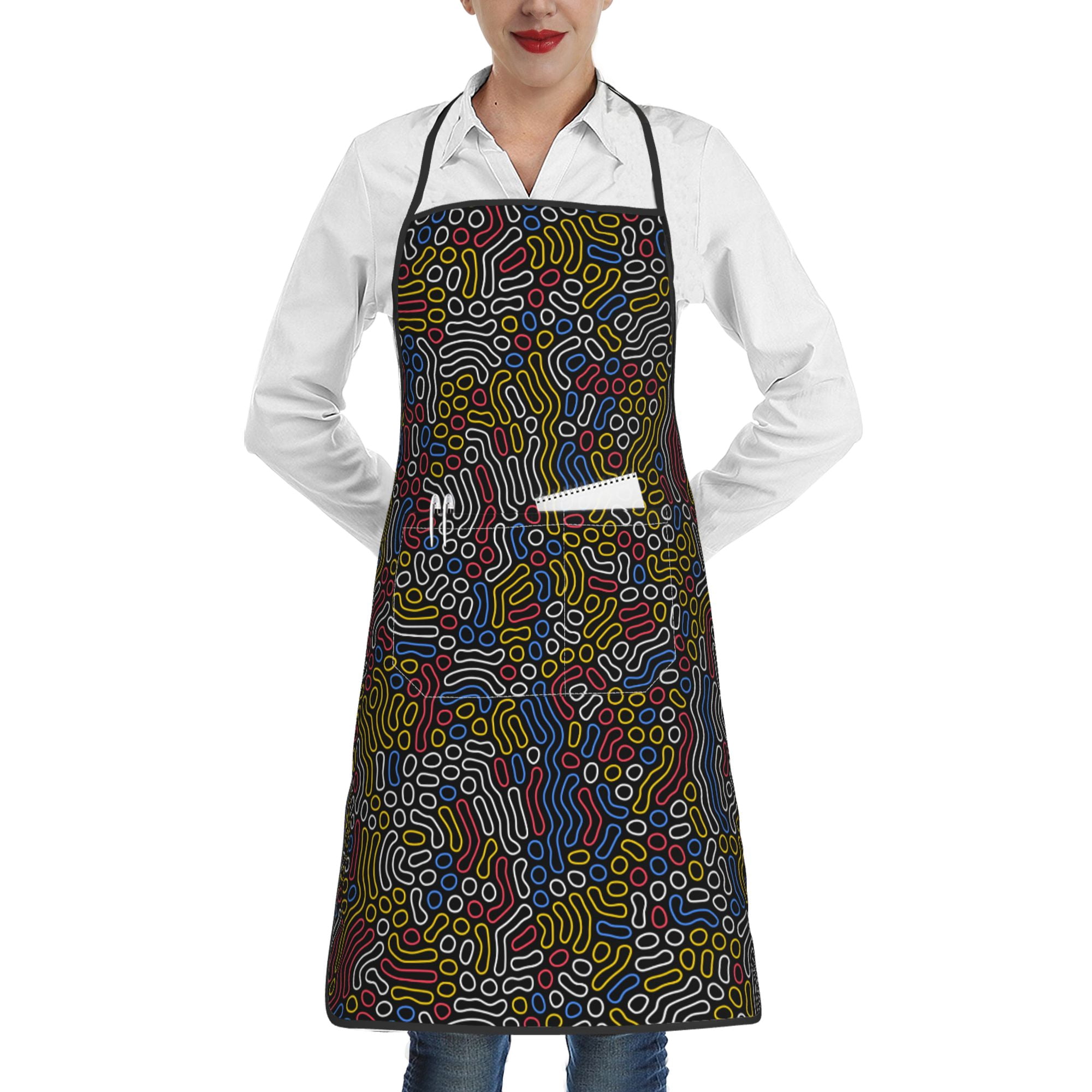 Cooking Apron colorful seamless background Kitchen Apron For Baking/BBQ ...