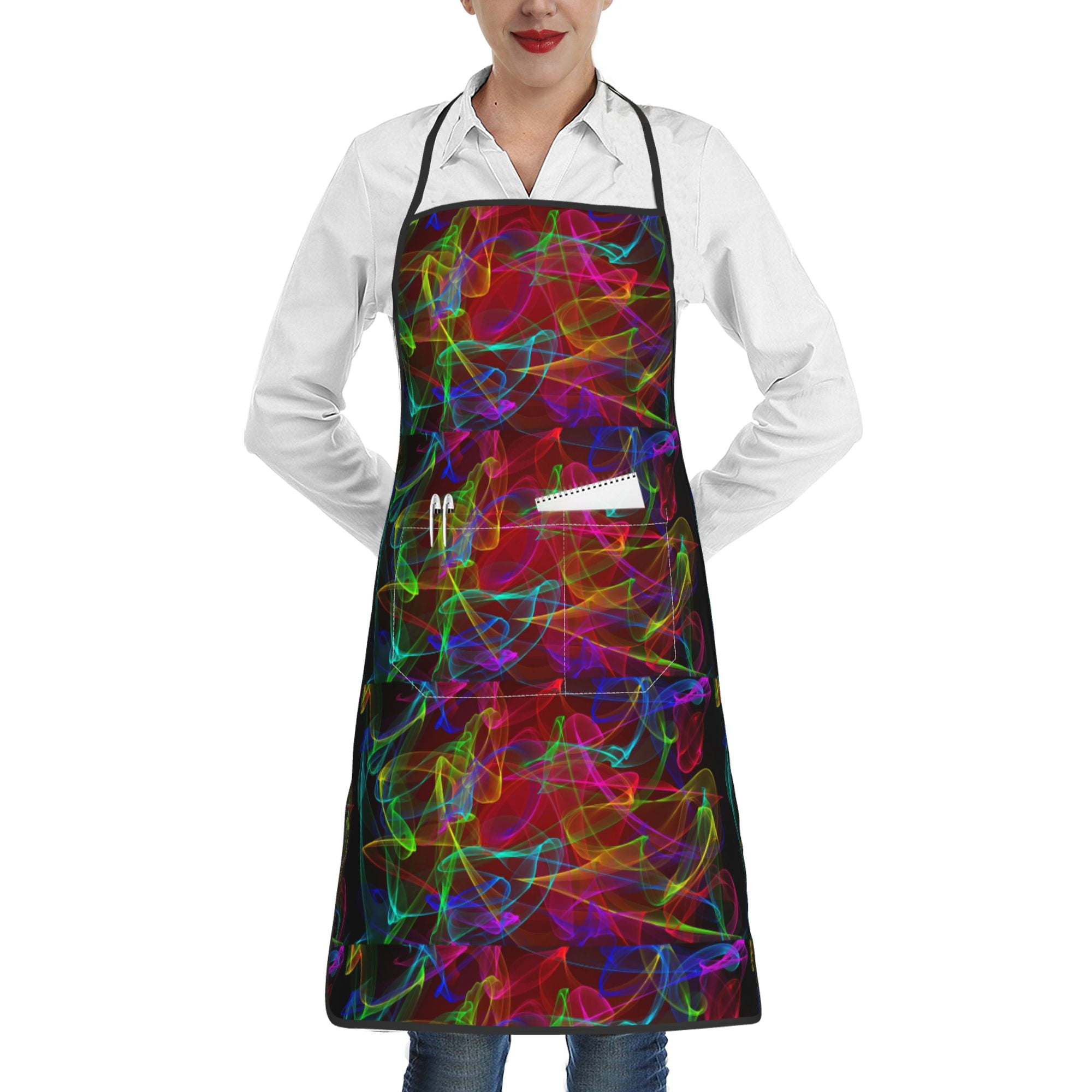 Cooking Apron digital_art_minimalism_abstract_smoke_colorful_glowing ...