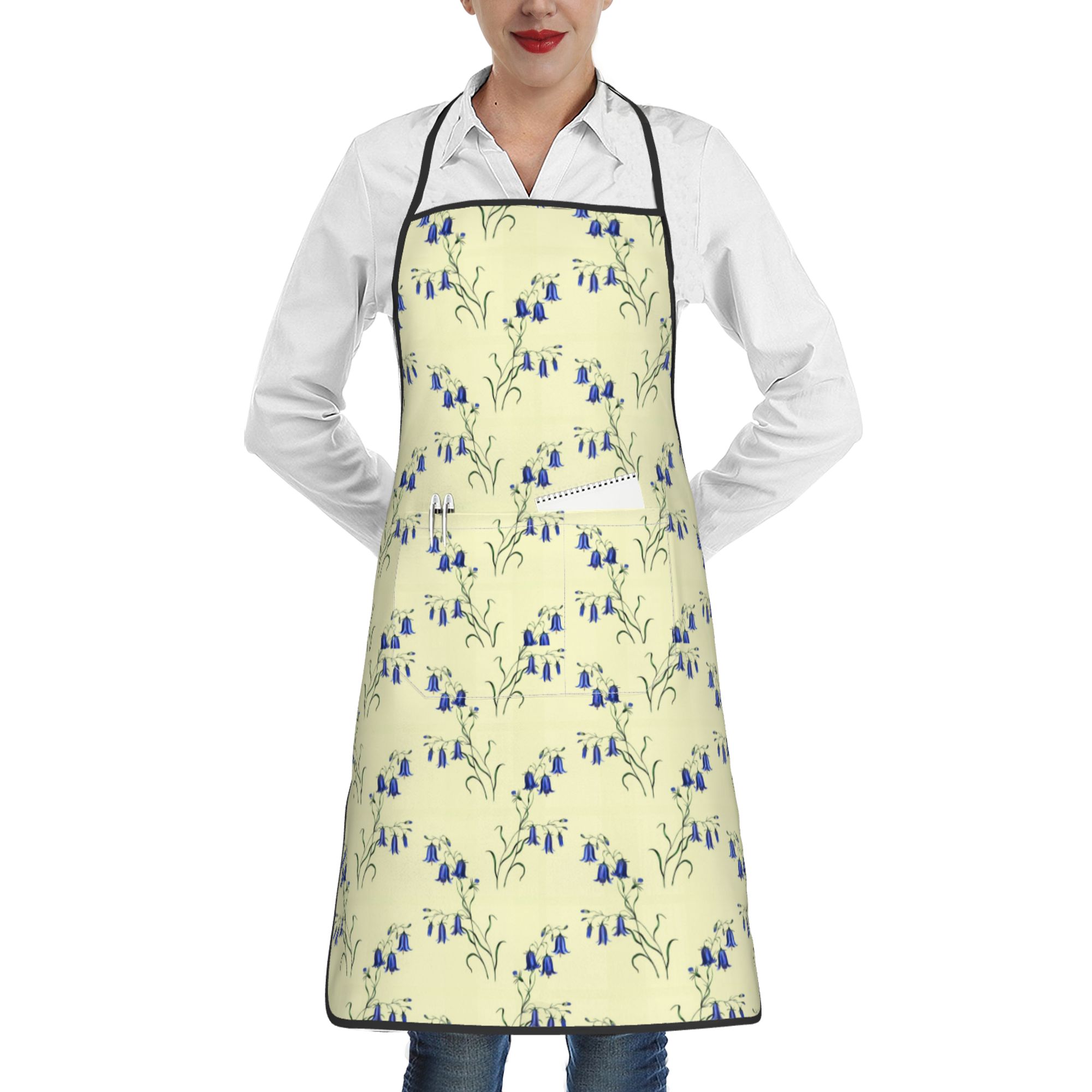 Cooking Apron flowers vintage wallpaper Kitchen Apron For Baking/BBQ ...