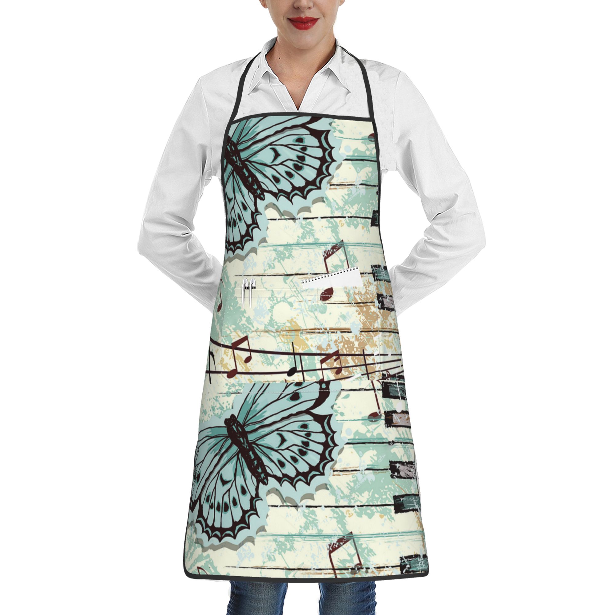 Cooking Apron vintage piano with music notes Kitchen Apron For Baking ...