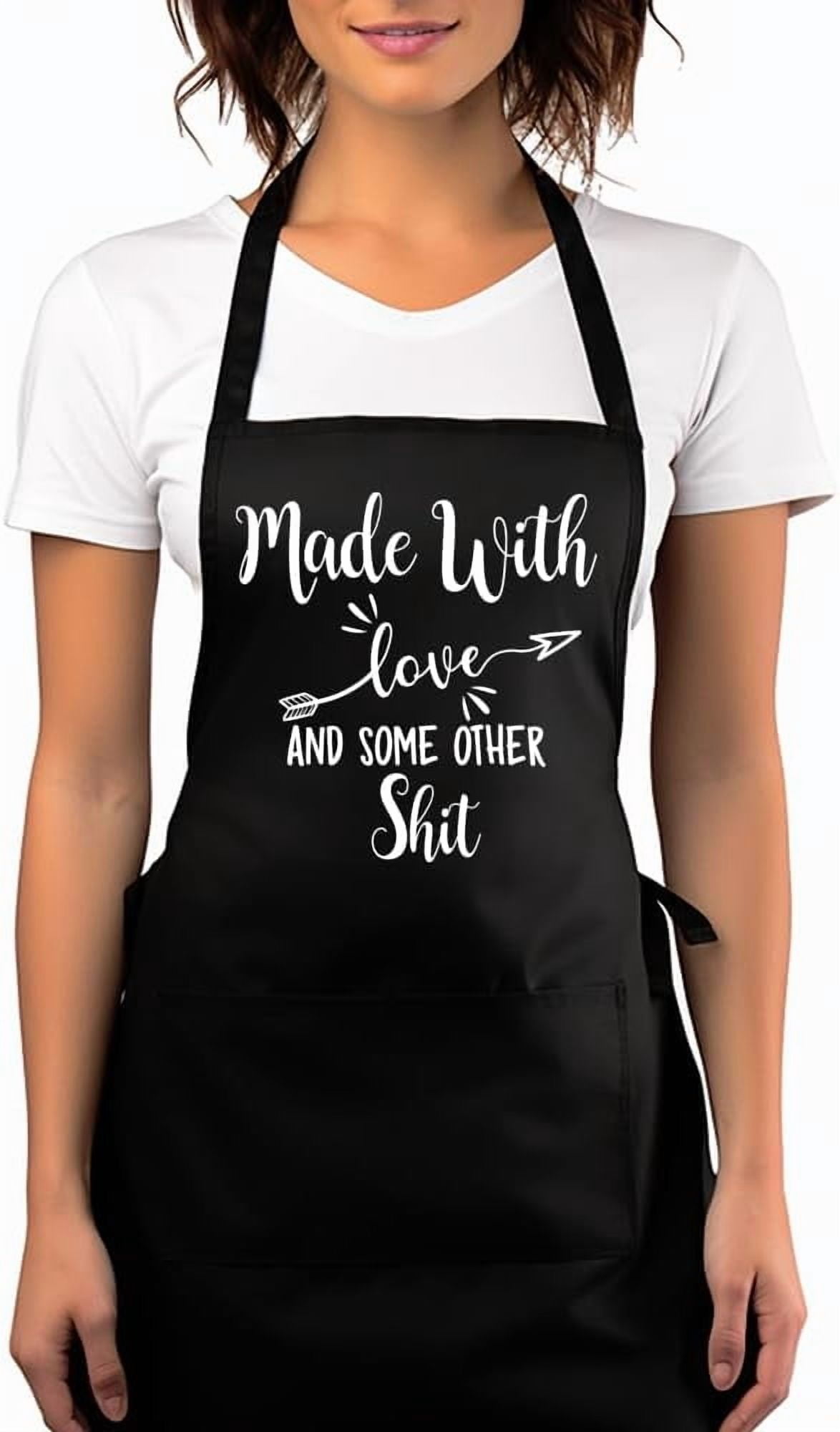 Cooking Aprons for Women with 2 Pockets,Baking Cute Apron,Kiss The Cook ...