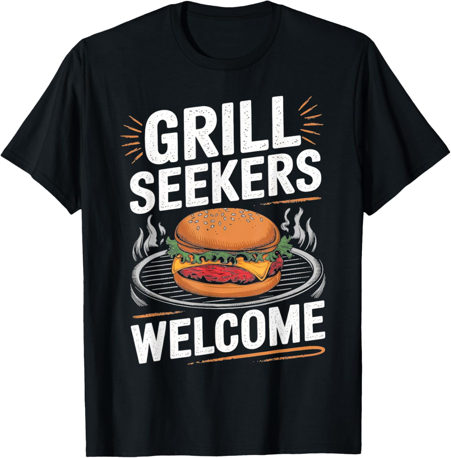 Cooking BBQ Grill Seekers Welcome Burger T-Shirt - Walmart.com