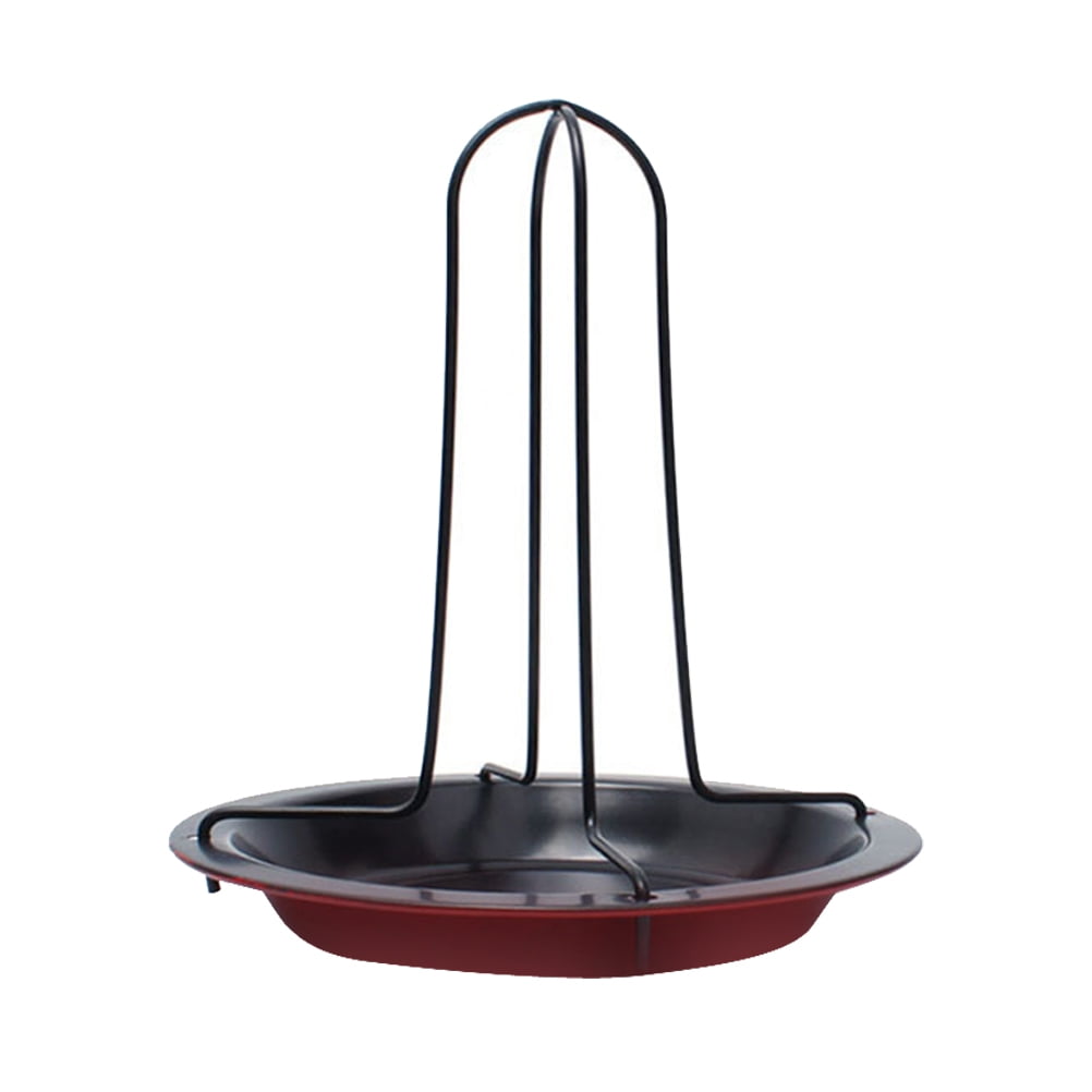 Cooking Broiler Camping Grill with Beer Holder Chicken Roaster Bottom ...