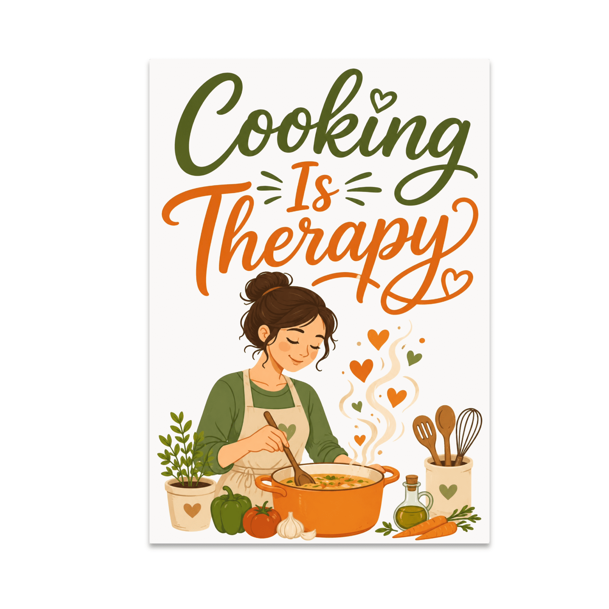 Cooking Is Therapy Art - Culinary Wellness Enthusiast - 13x19 Poster ...