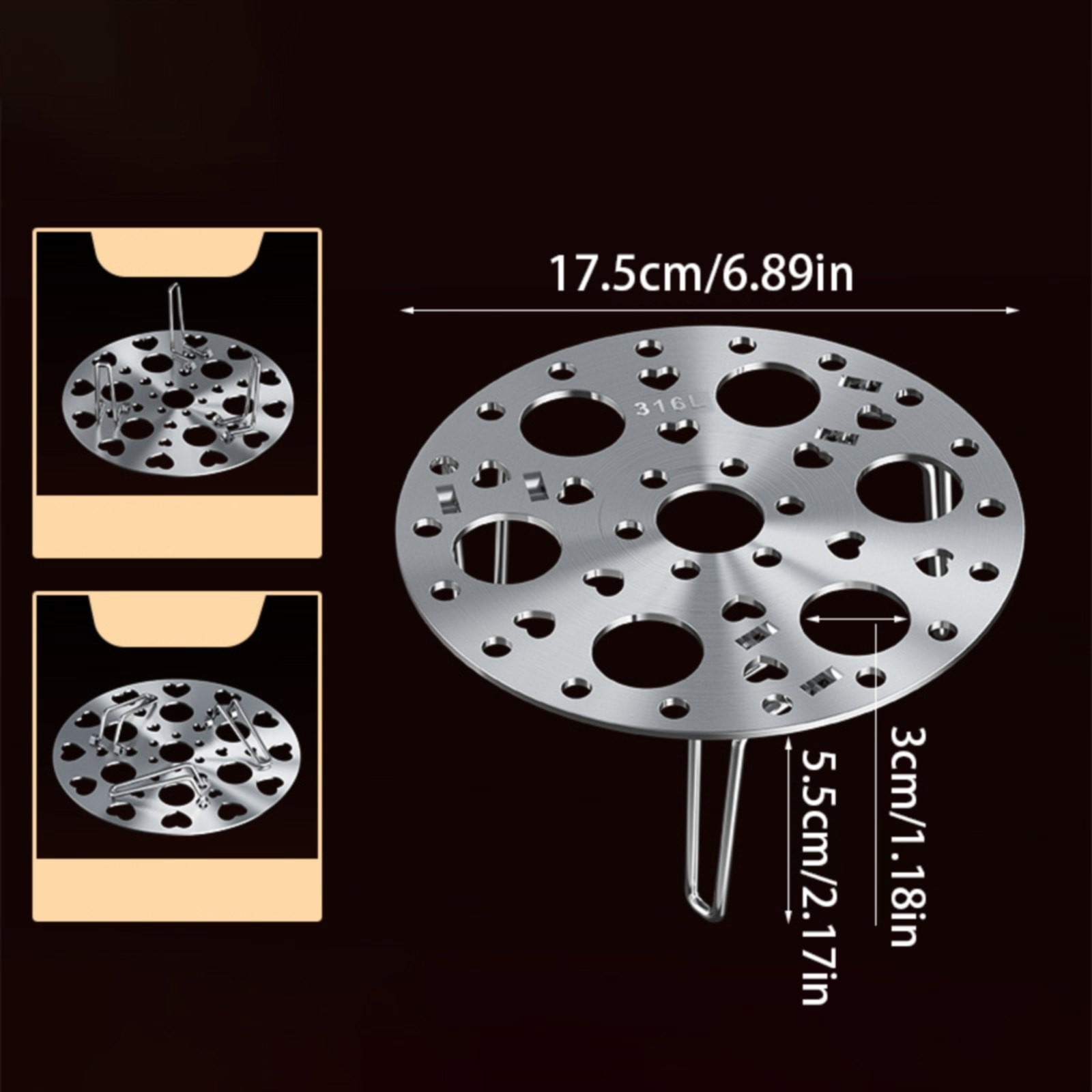 Cooking Molds Clearance! Egg Steamer Rack Stainless Trivet Foldable ...