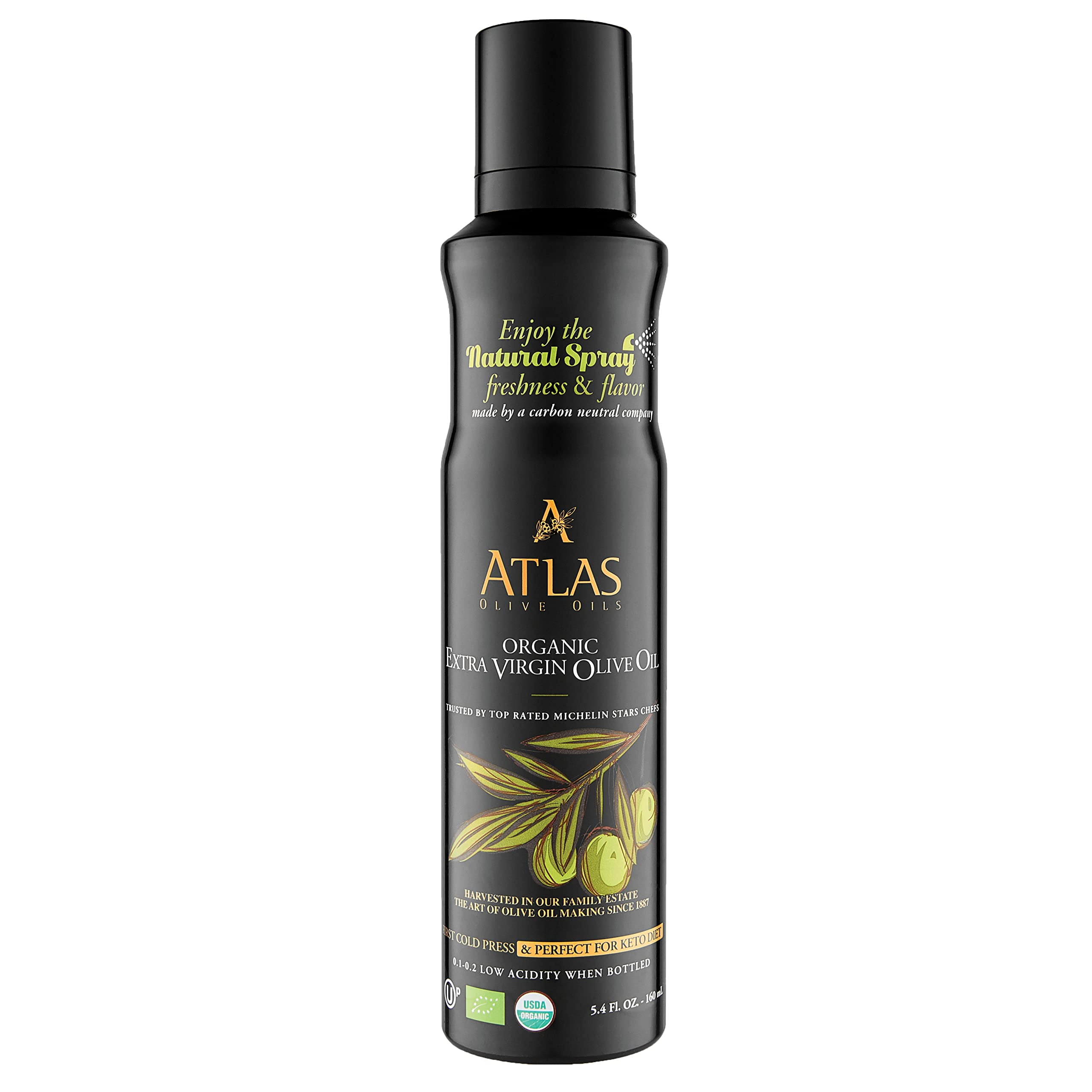 Cooking Oil by Atlas, OKA4 Extra Virgin Olive Oil Spray, Dual Function ...