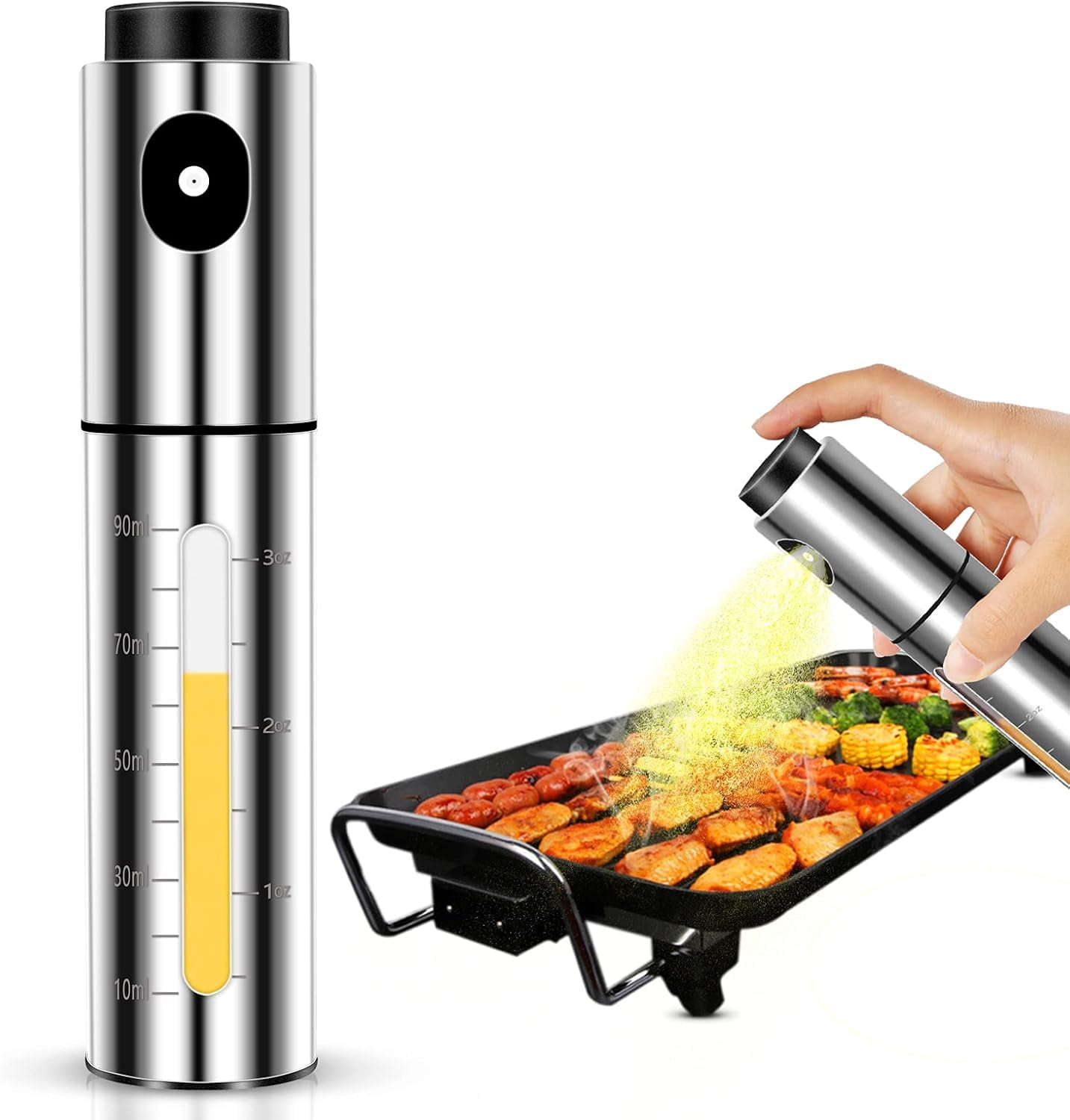 Cooking Oil Spray, Oil Sprayer for Healthy Spraying, Stainless Steel ...