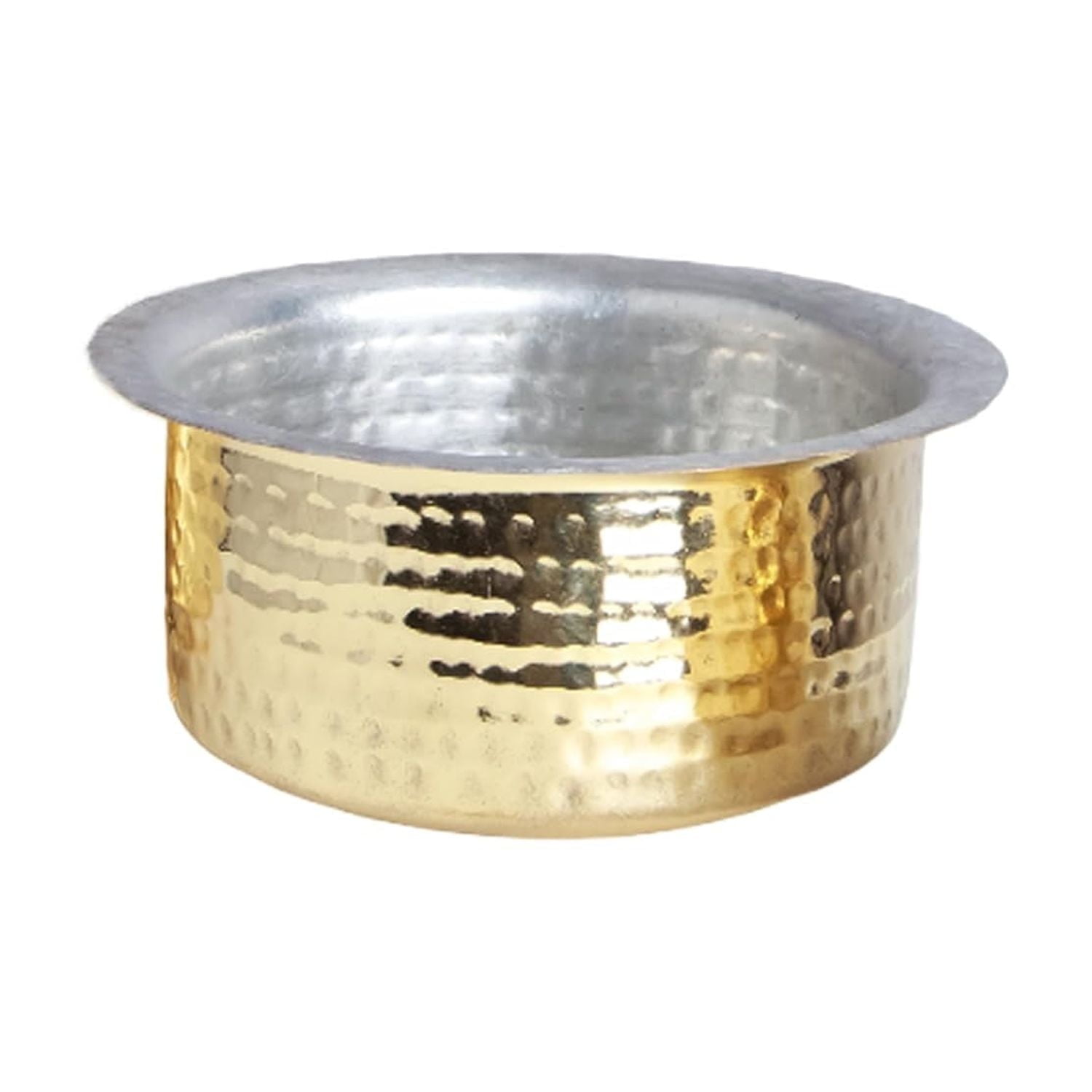 Brass Patila 0.7 Liter Handi, Patila Tapeli Hammered Bhaguna Tope Qidar ...