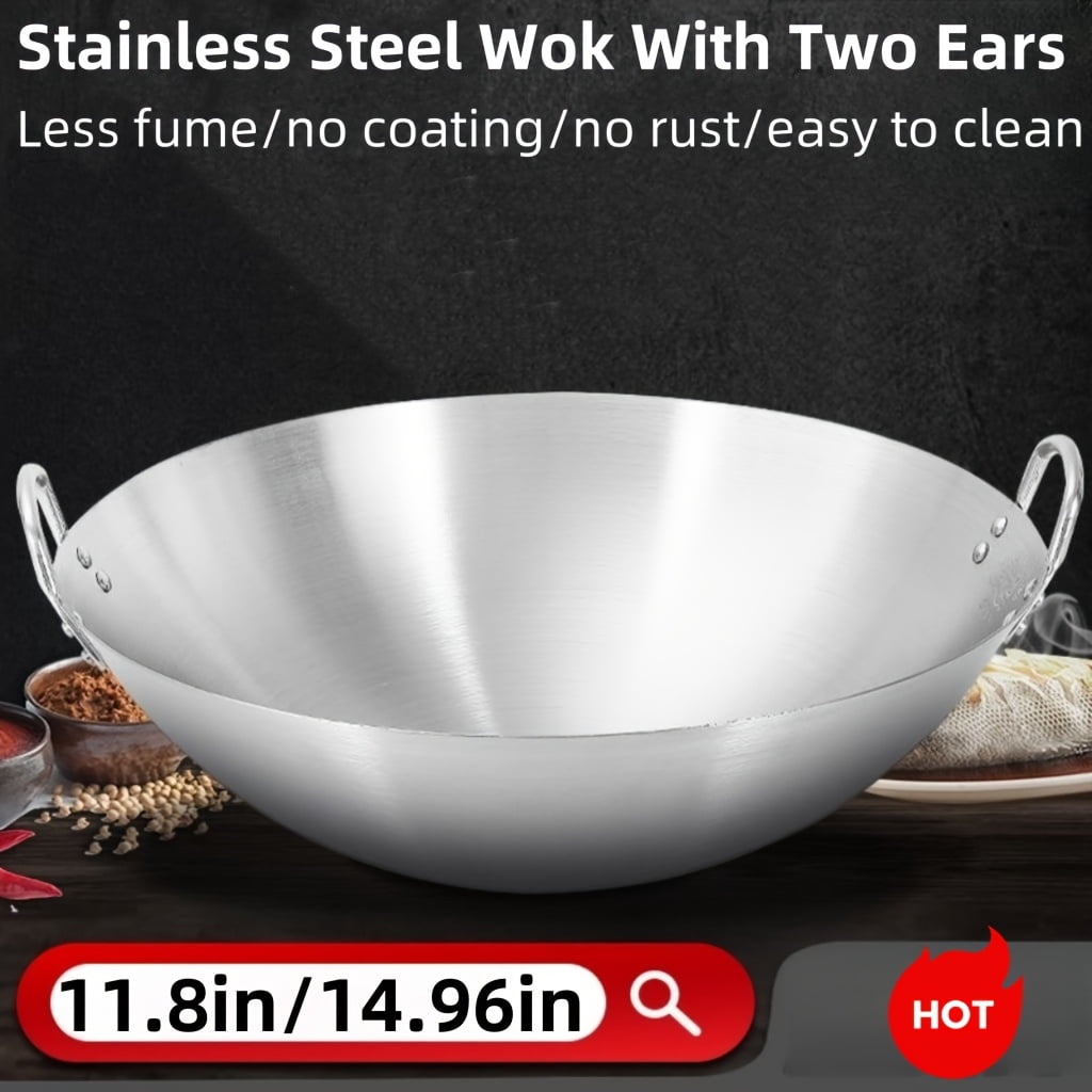 Cooking Pot Sick Wok Pan Stainless Steel Frying Pots And Pans Cookware ...