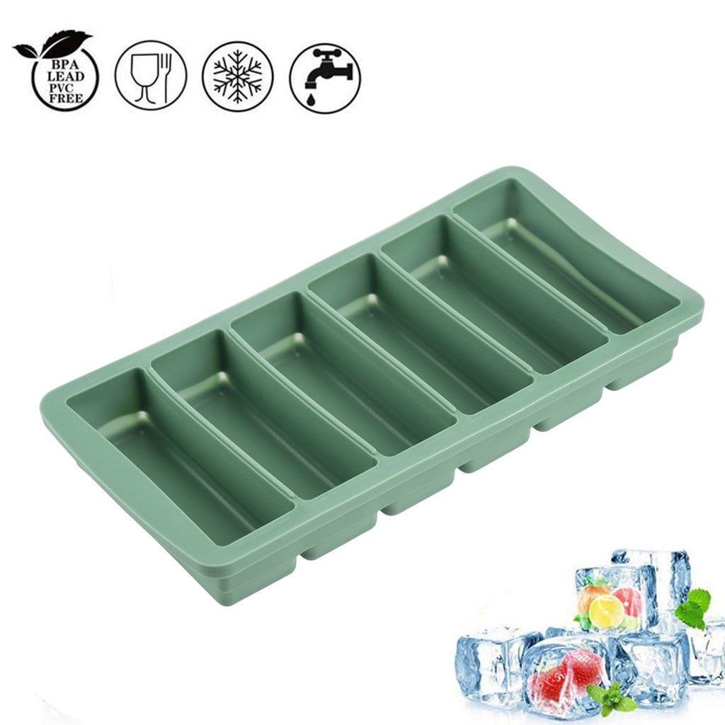 Cooking Pots and Pans Strip Shape Ice-Cube Maker Silicone Ice Tray Mold ...