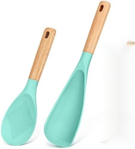 Cooking Spoon and Rice Scooper for Nonstick Cookwares, Great for ...