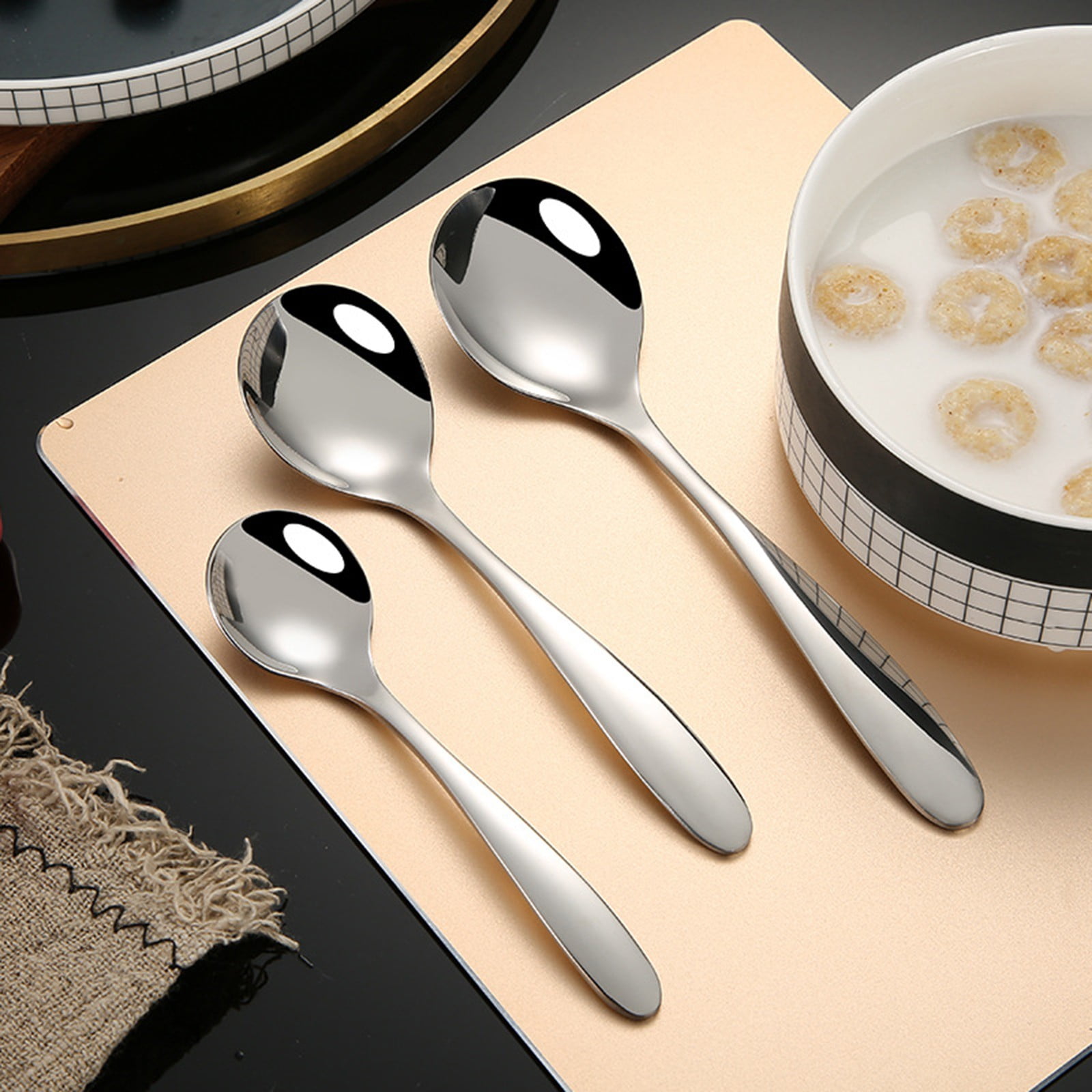 Cooking Spoon Stainless Seasoning Spoon For Cooking Serving Spoon Large ...