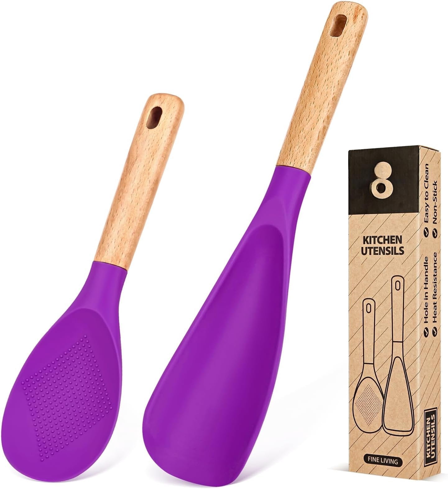 Cooking Spoon and Rice Scooper for Nonstick Cookwares, for Cooking and ...
