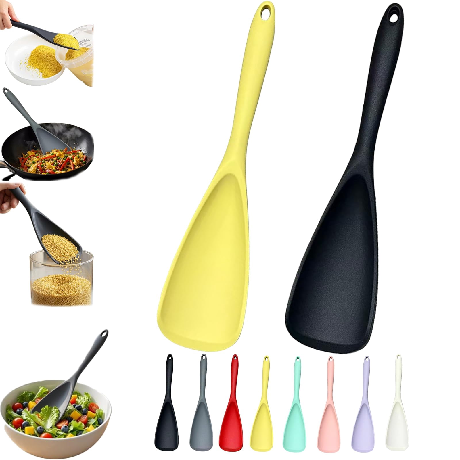 Cooking Spoons for Non Stick Cookware,Silicone Cooking Spoons for ...
