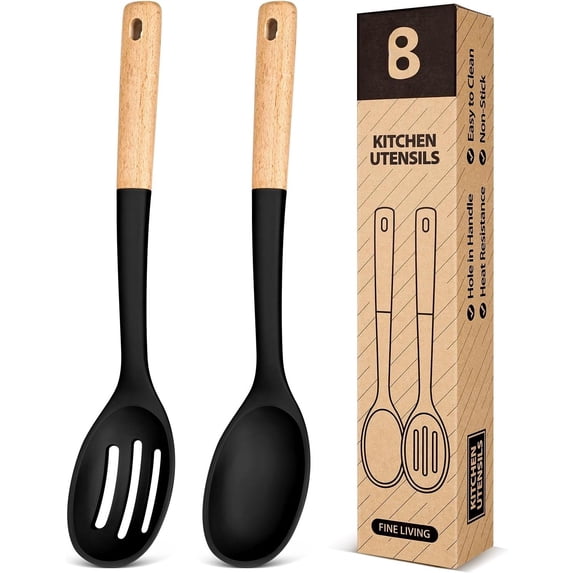 Cooking Spoons, for Scooping Sides and Serving Hearty Stews, Matte ...