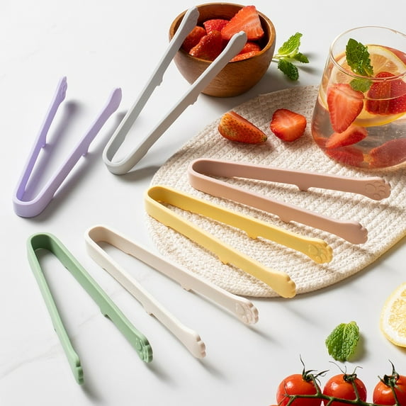 Cooking Tongs, 2-in-1 Design Measure Spoon, Claw Food Tongs,Stainless ...