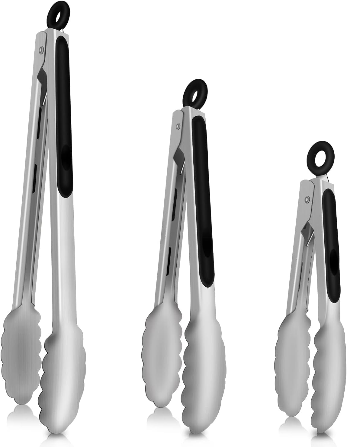 Cooking Tongs - Heat Resistant 600 Degree Stainless Steel Kitchen Tongs ...