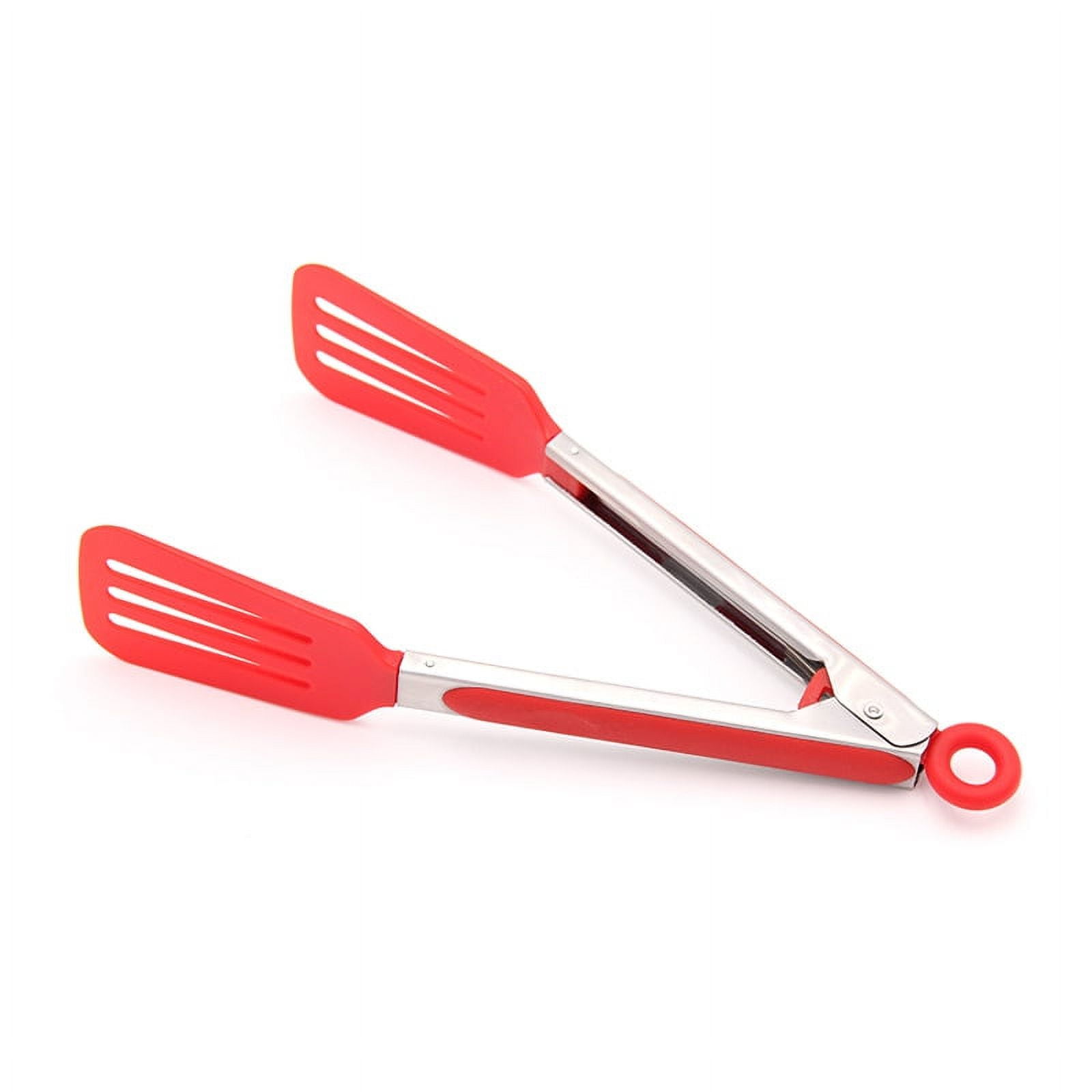 Cooking Tongs Stainless Steel Kitchen Silicone Serving Tongs Heat ...