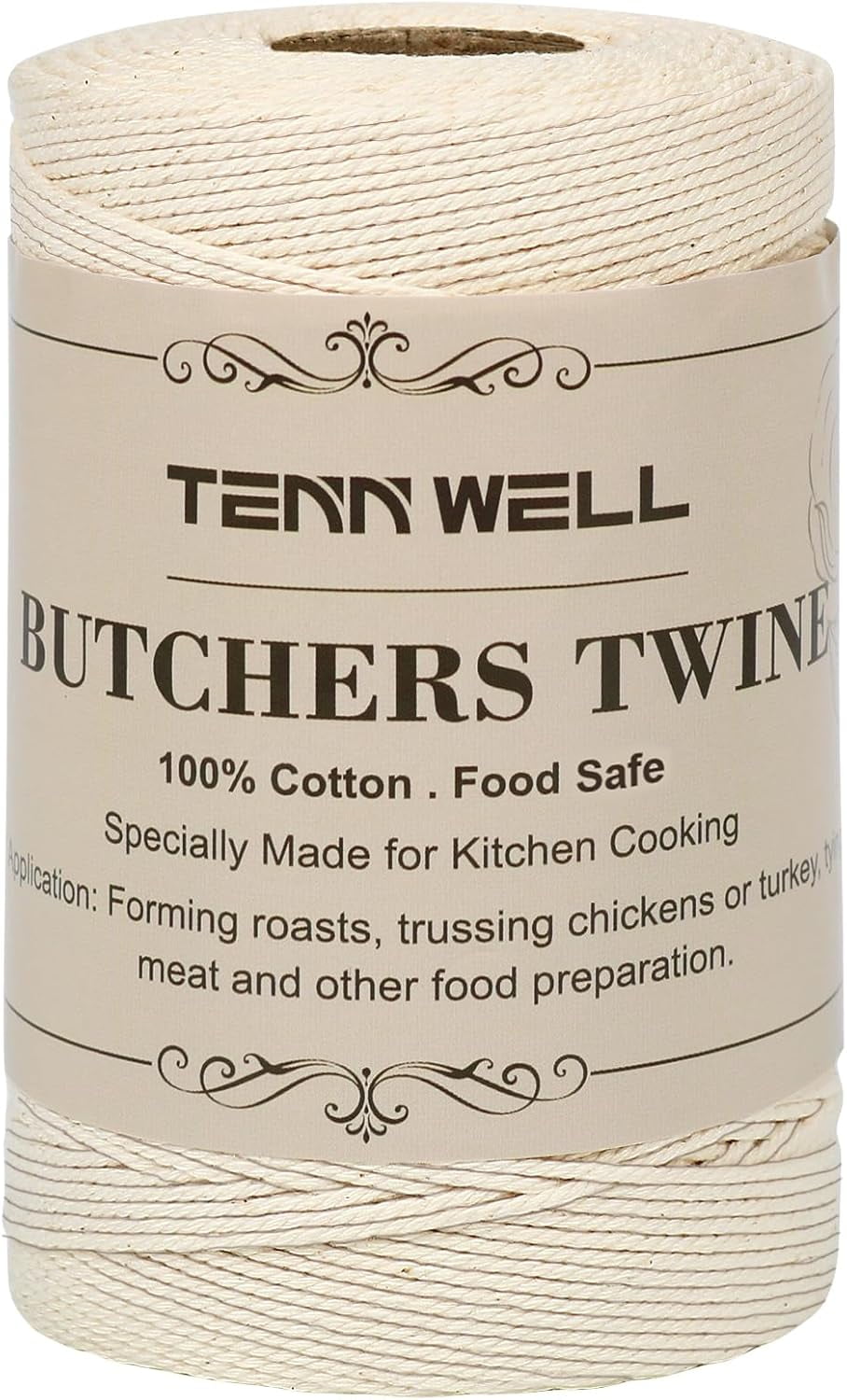 Cooking Twine, 3Ply 656Feet 1mm Food Safe Cotton Kitchen String ...