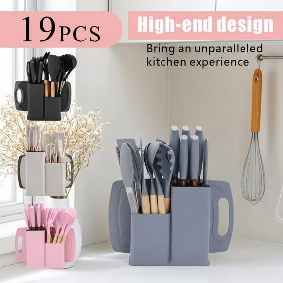 Cooking Utensil Set, 19pcs Kitchen Tool Kit, 11pcs Spatula Cooking ...