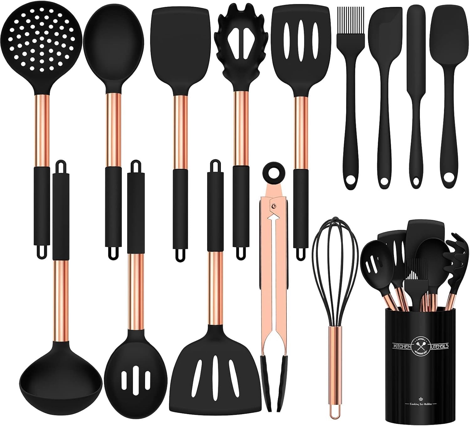 Cooking Utensil Set, Kitchen Utensils 15 count Cooking Utensils Set Non ...