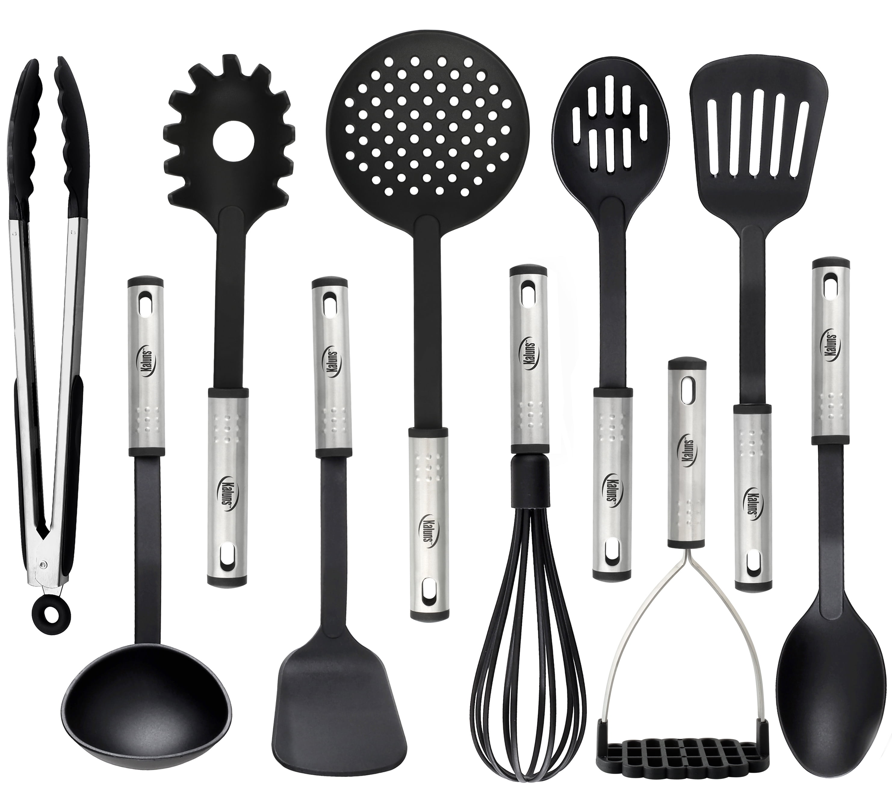 Cooking Utensils - 10 Nylon Stainless Steel Kitchen Supplies - Non ...