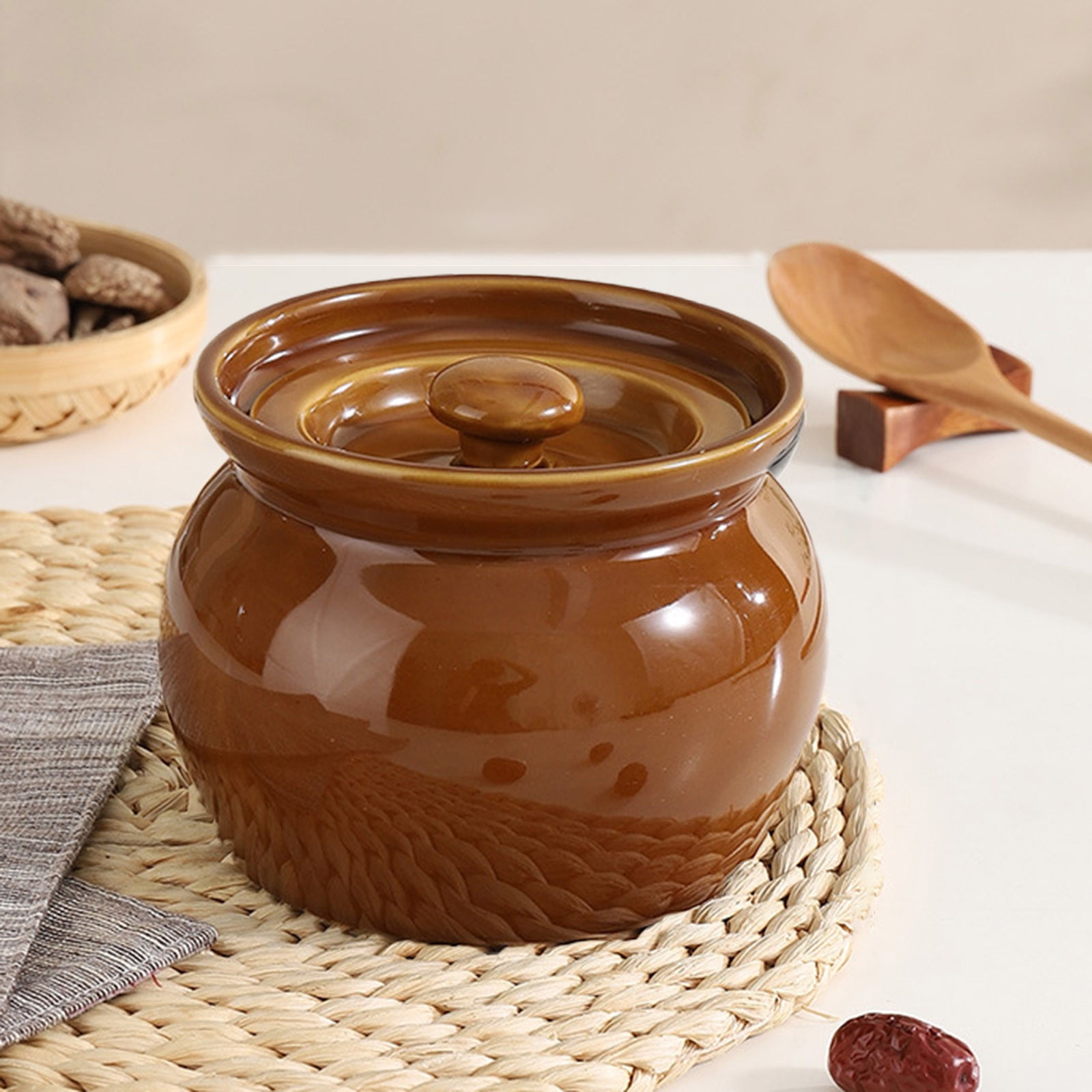 Cooking Utensils 400ml Ceramic Stew Pots With Lid RedNote (Xiaohongshu ...