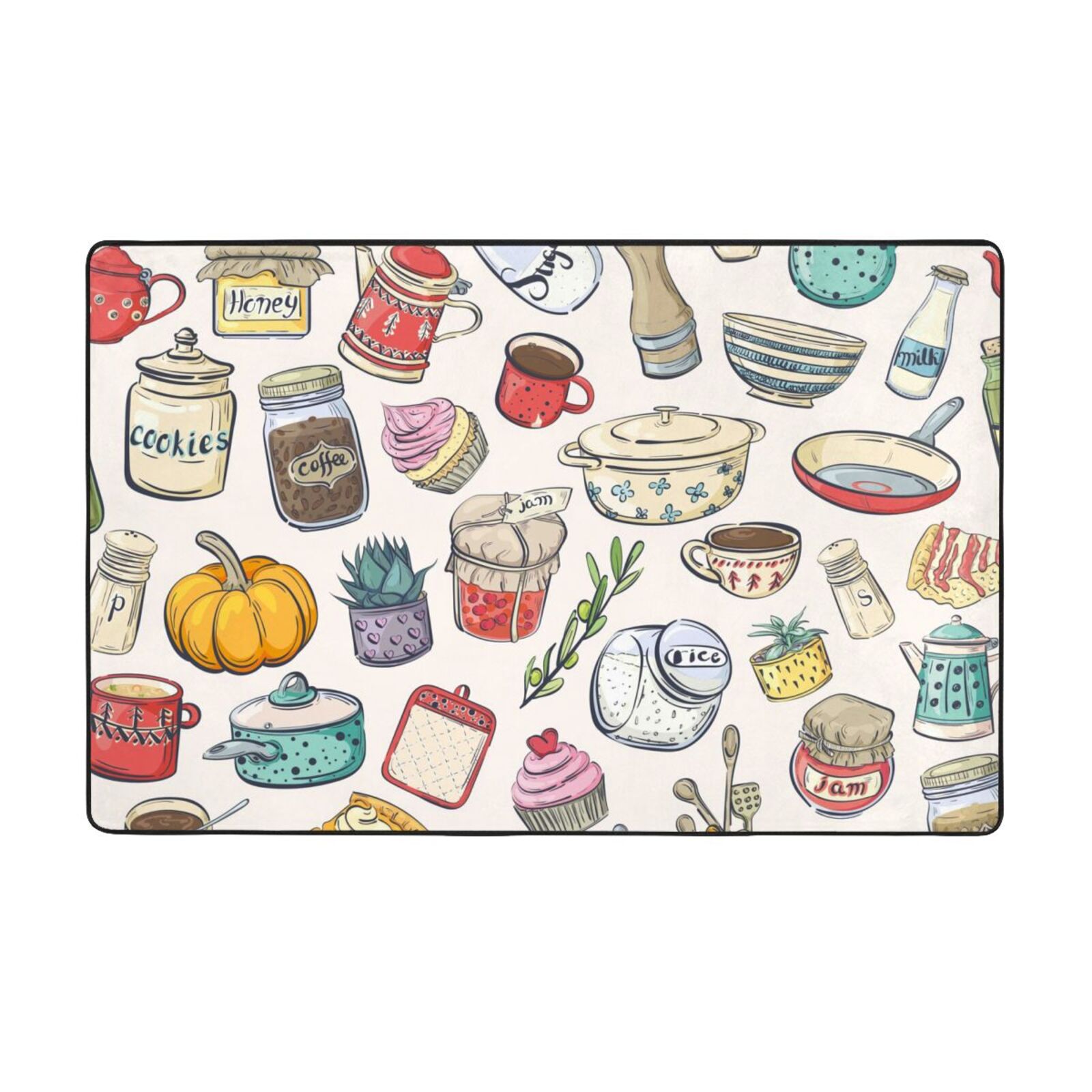 Cooking Utensils Indoor Door Mat, Bedroom Rug & Carpets Entryway Rug ...