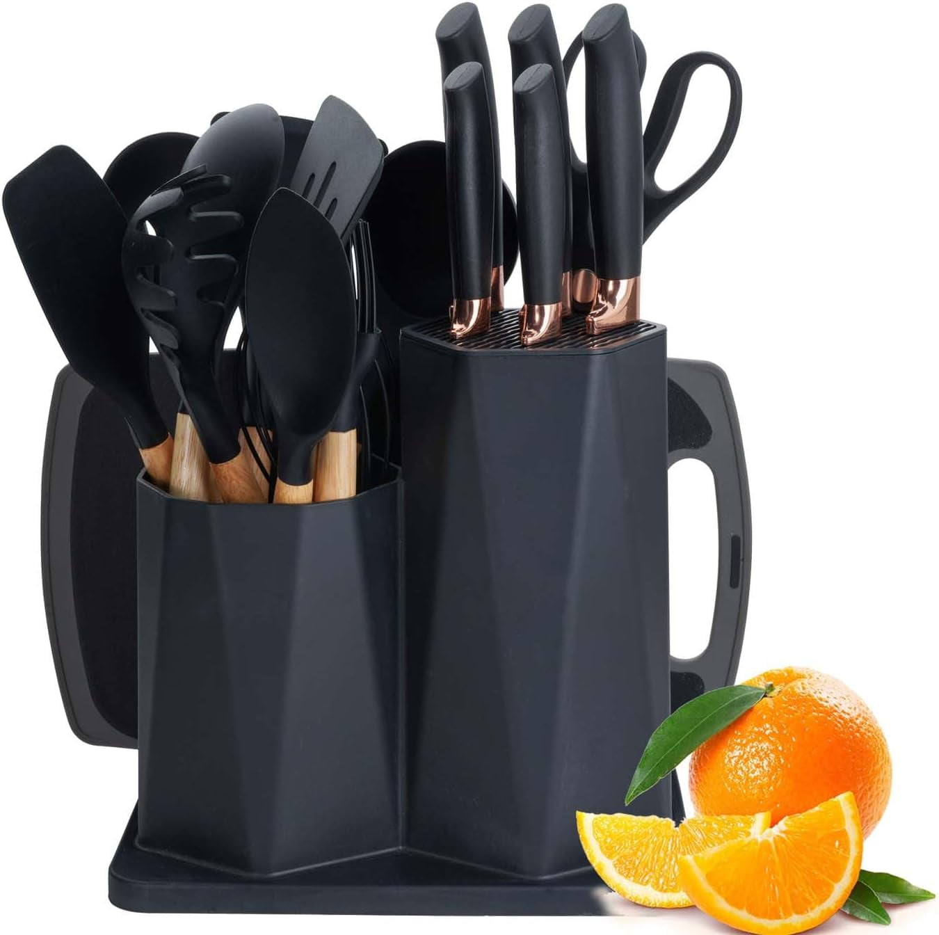 Cooking Utensils Set,19 PCS Black Kitchen Utensils Set for Cooking ...