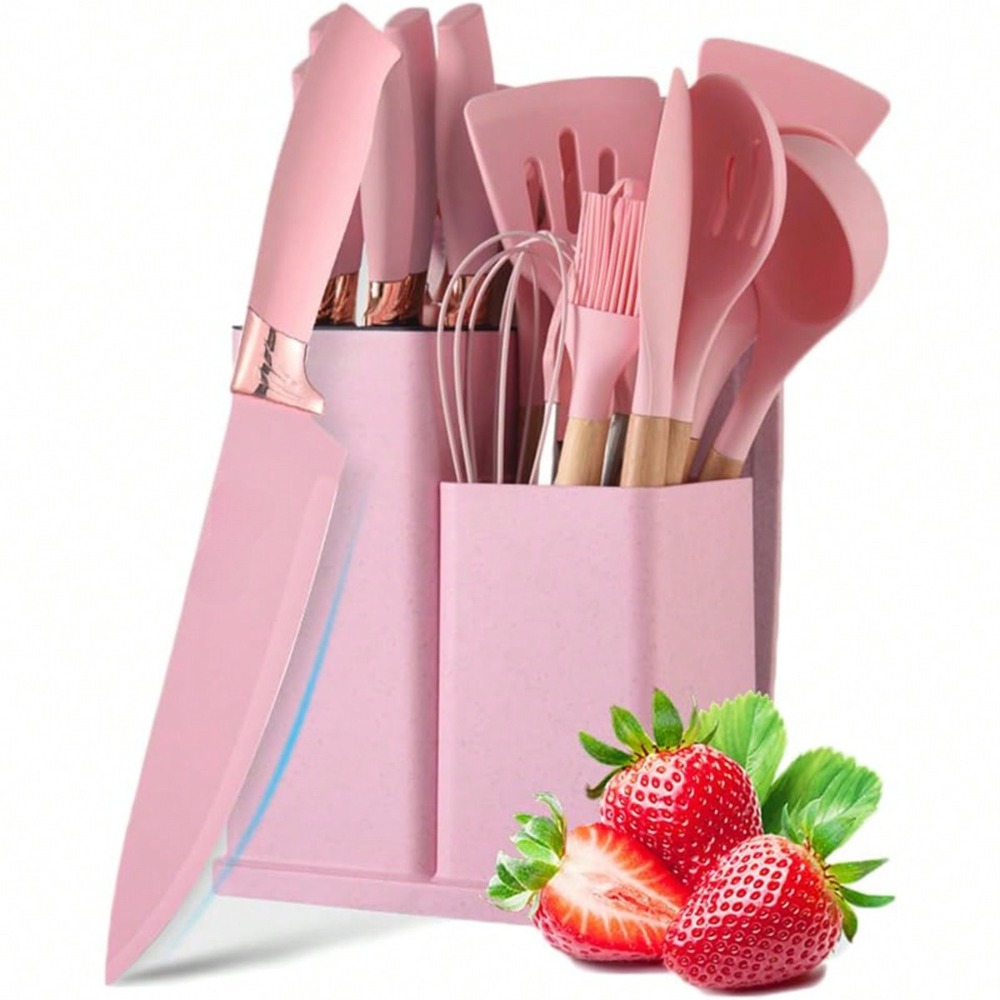 Cooking Utensils Set, 19 PCS Silicone Kitchen Utensils Set With Holder ...