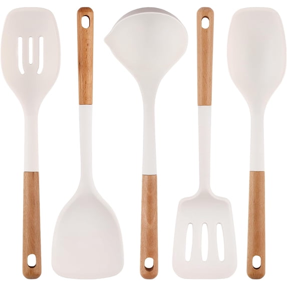 Cooking Utensils Set 5 count Large Non-Stick Kitchen Utensils Set ...