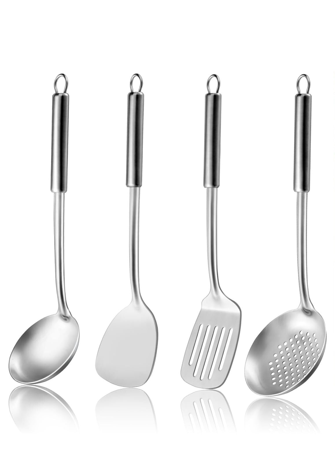 Cooking Utensils Set, Stainless Steel Kitchen Utensils, Wok Utensils ...