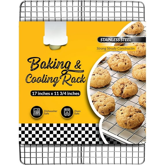 Cooking and Baking Cooling Rack - Stainless Steel, Oven Safe Grid Wire ...
