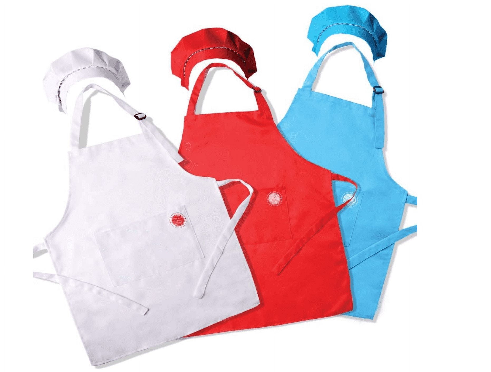 Cooking and Baking, Kids Chef Set, Apron pack of 3 with chef hats ...