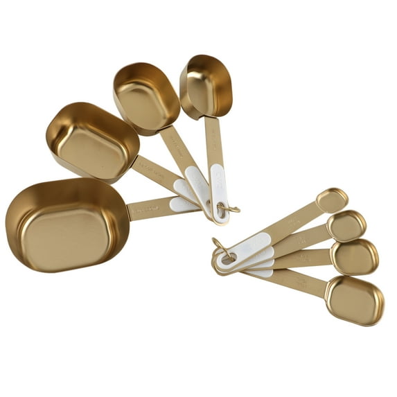 Cook with Color 8-Piece Magnetic Measuring Cup Set – Stylish Gold ...