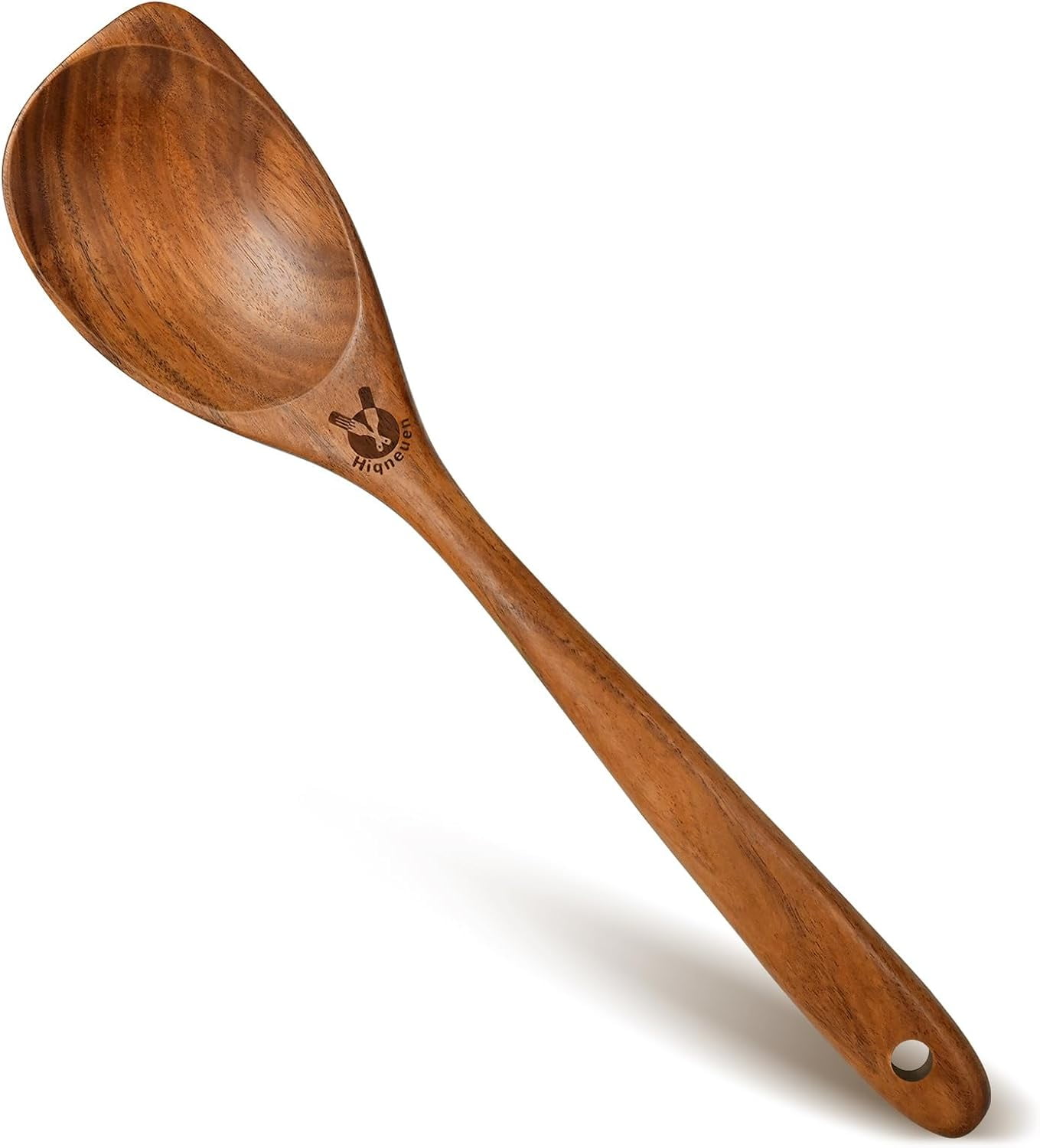 Cooking wooden spoons, natural high-quality teak corner spoons, large ...