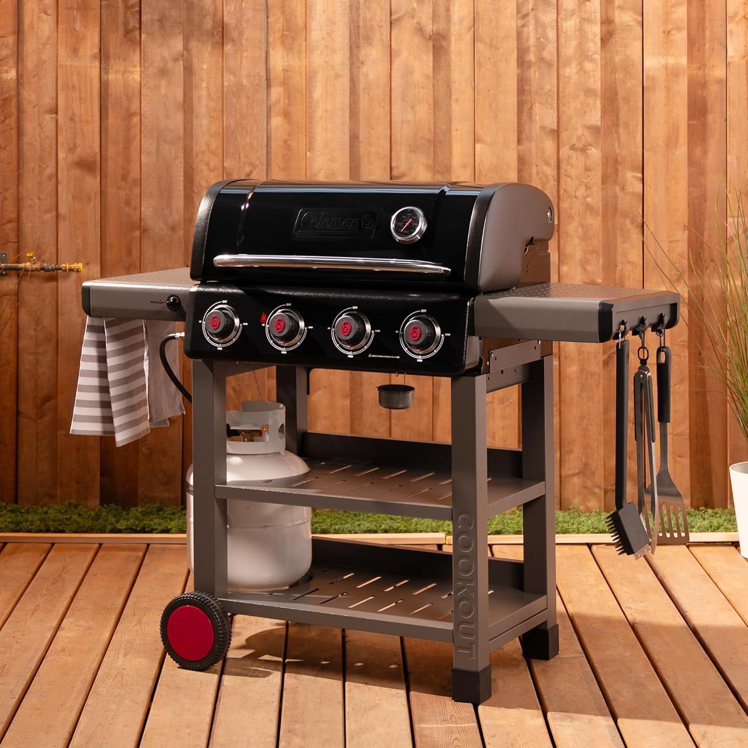 Cookout 12-Piece BBQ Grill Tool Kit, Heat Resistant Grilling Tools for ...