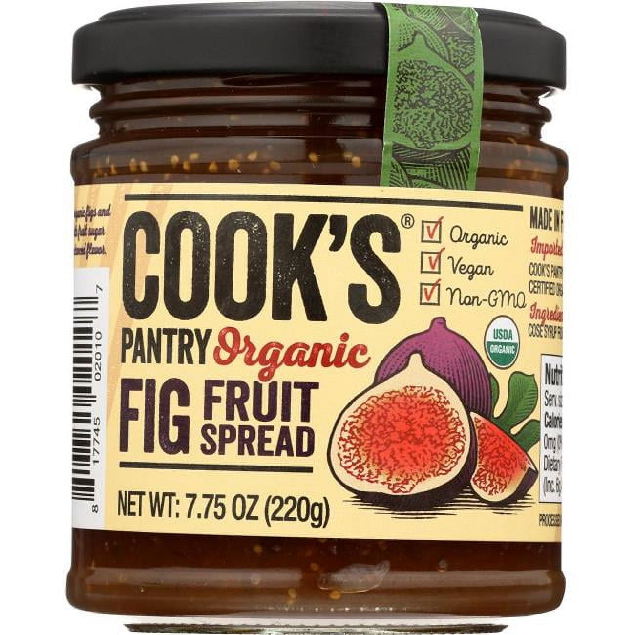 Cooks Pantry KHFM00302296 Organic Fig Fruit Spread, 7.75 oz - Walmart.com