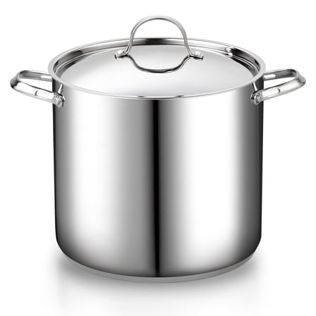 HexClad Big Aluminum Non-Stick 10 Quart Hybrid Stock Pot for Large Soup ...