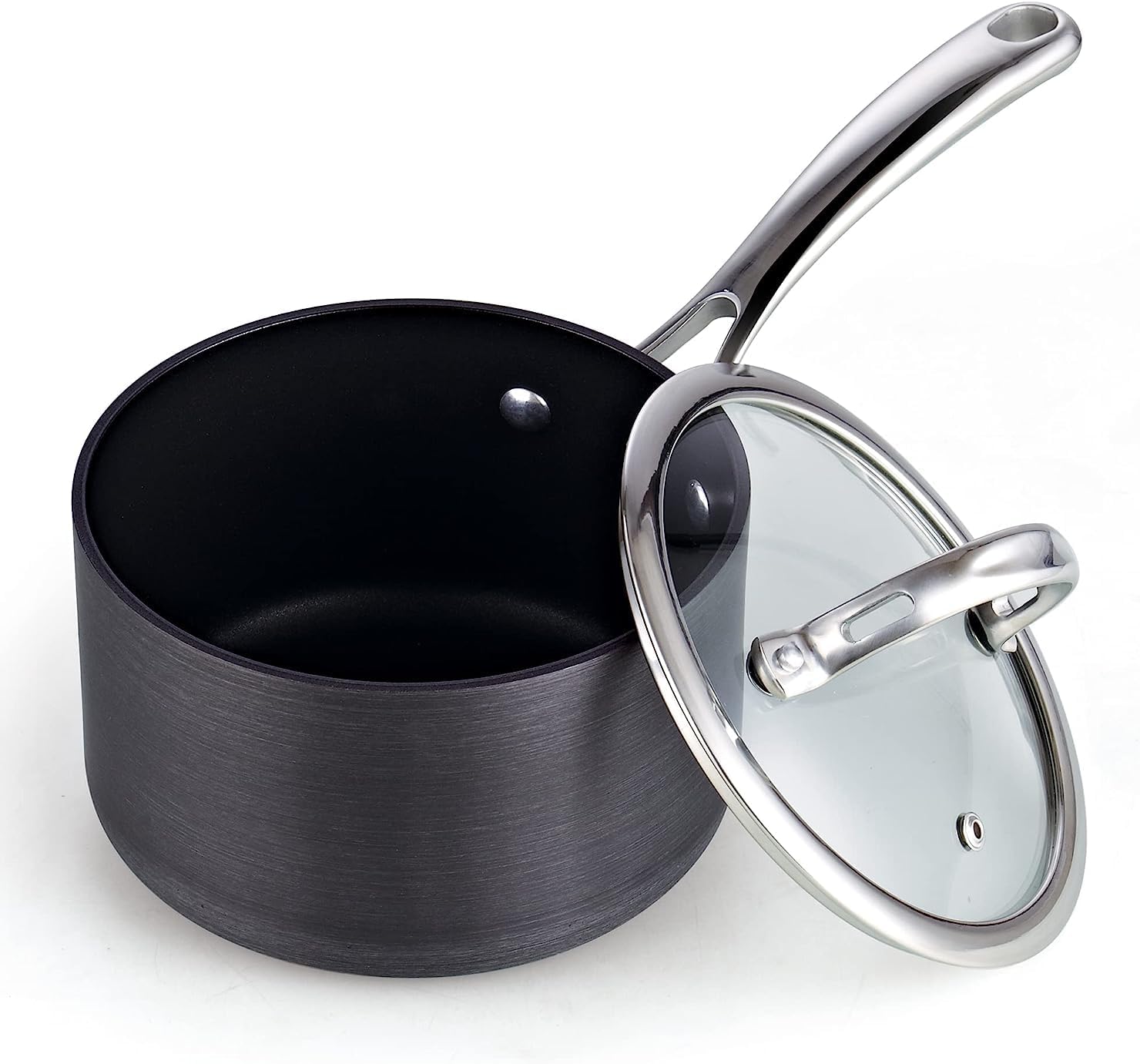 Rachael Ray Cook + Create Hard Anodized Nonstick Saucier with Lid and ...