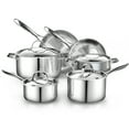 Cooks Standard 10-Piece Stainless Steel Cookware Set, Silver ...