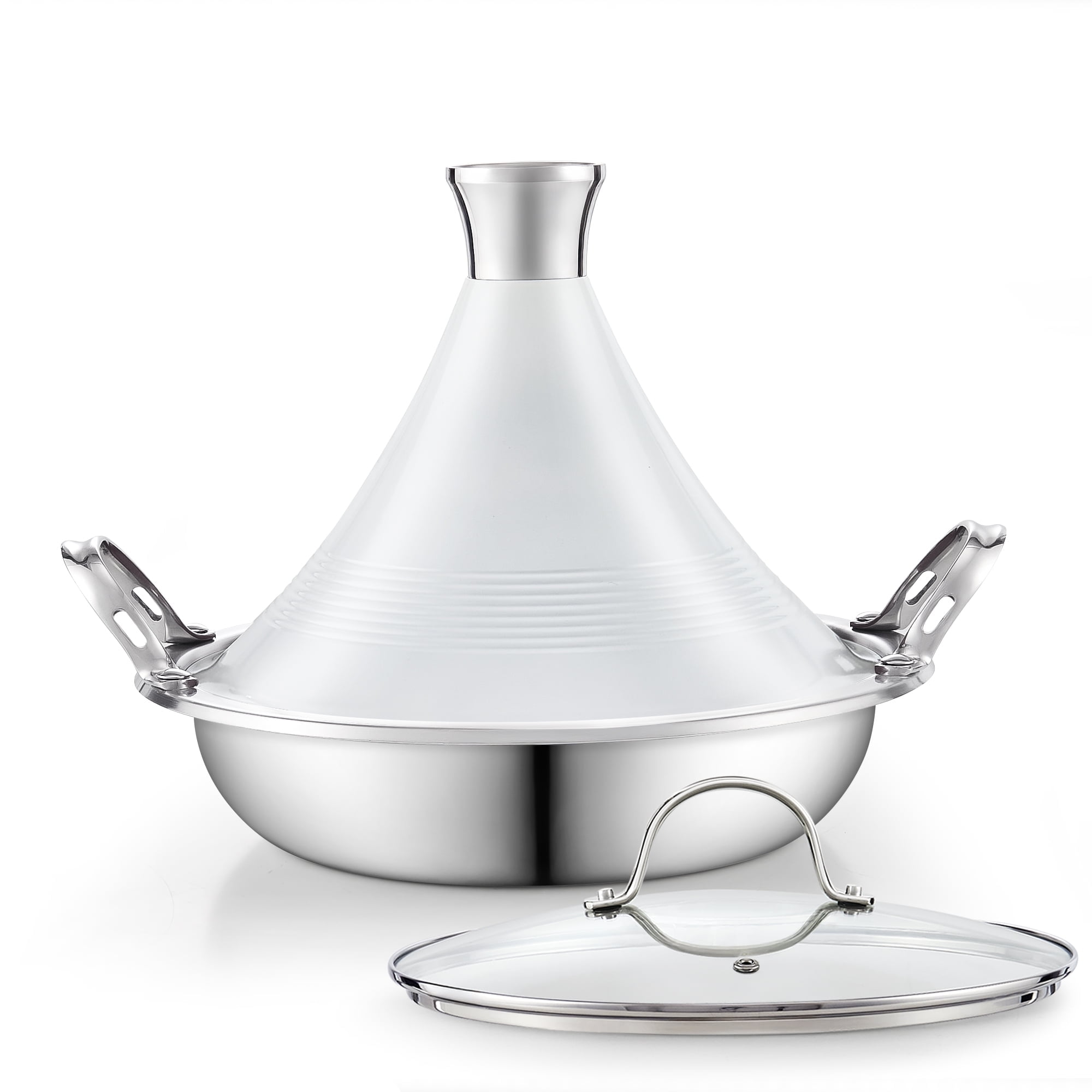 Cooks Standard Moroccan Tagine Pot, 3.6 Qt Multi-Ply Clad Stainless ...