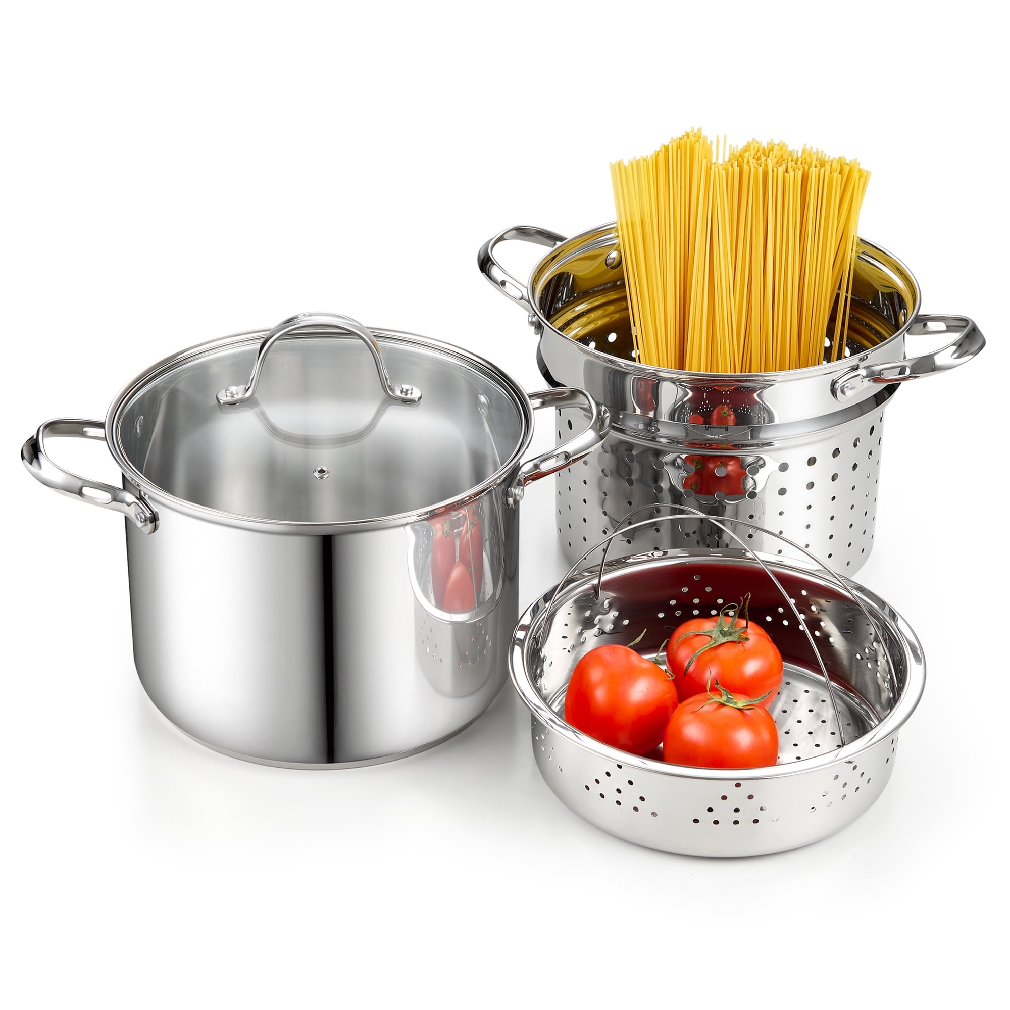 Cooks Standard Pasta Pot with Strainer Basket, 18/10 Stainless Steel 8 ...