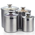 Free Shipping! Cooks Standard Stainless Steel Food Canister Set 4-Piece ...
