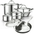 Cooks Standard 10-Pc Stainless Steel Cookware Set, Multi-Ply Induction ...