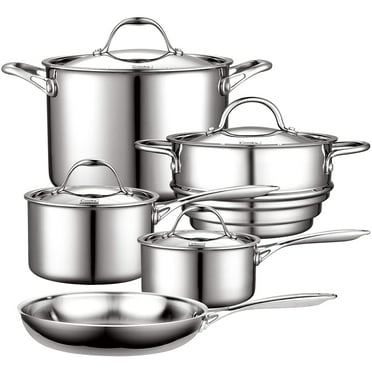 Cooks Standard 9-Piece Classic Stainless Steel Cookware Set - Walmart.com
