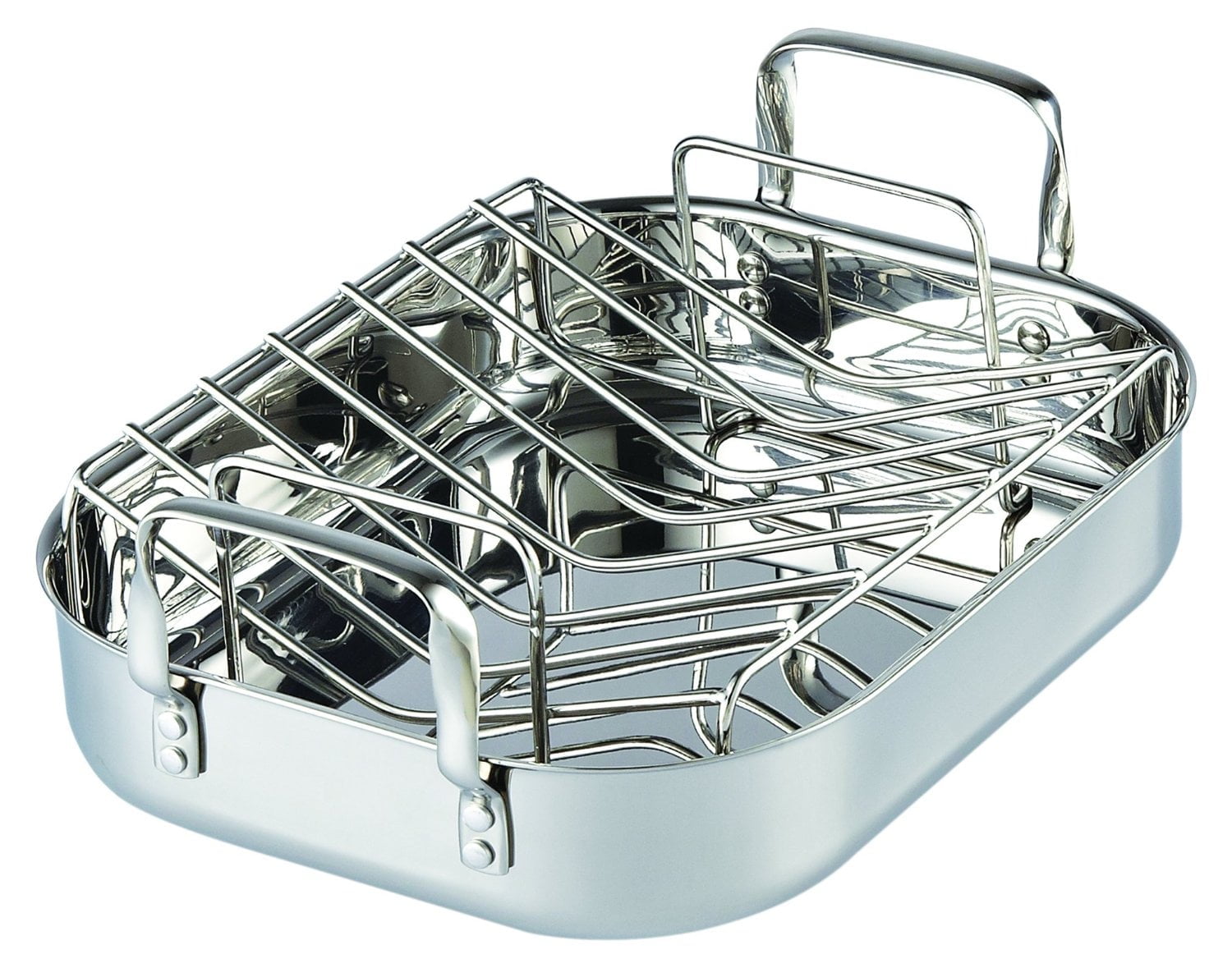 Cooks Standard Stainless Steel Roaster with Rack, 14 by 12 inch ...