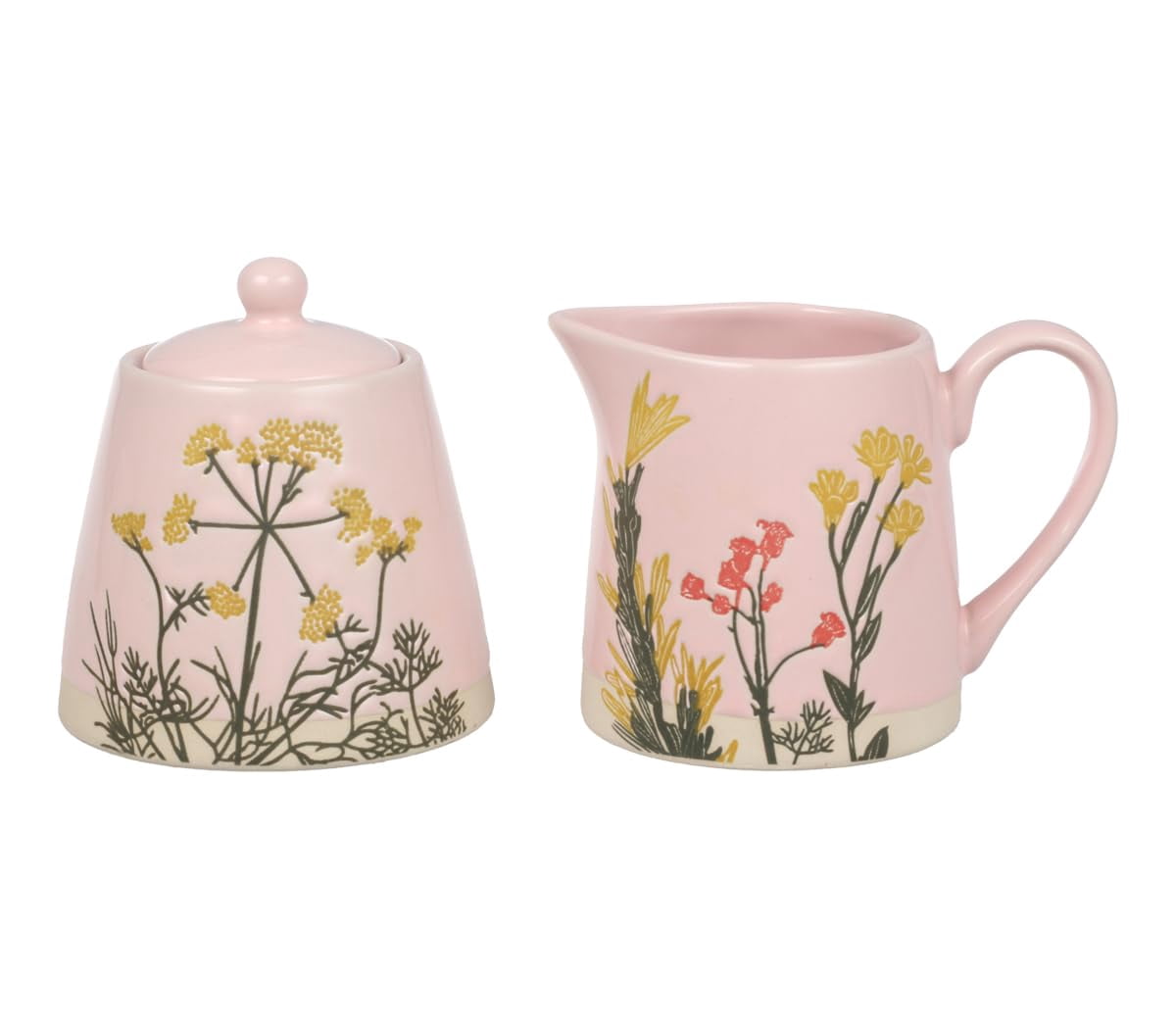 Cookspire - Elegant and Modern Pink Sugar Bowl and Creamer Set for Tea ...