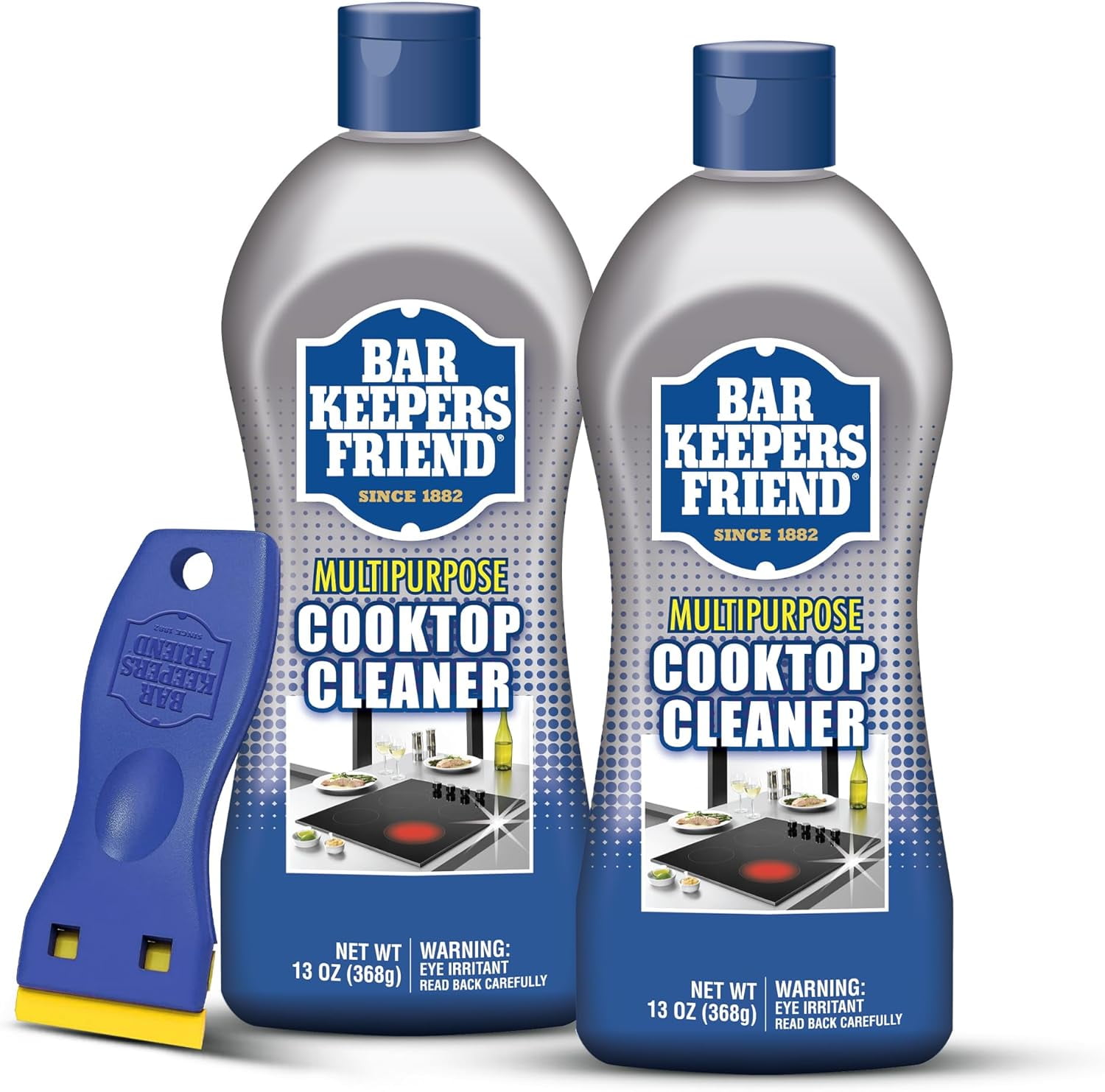 Cooktop Cleaner (2 x13 oz) + Scraper - Multipurpose Liquid Stovetop ...